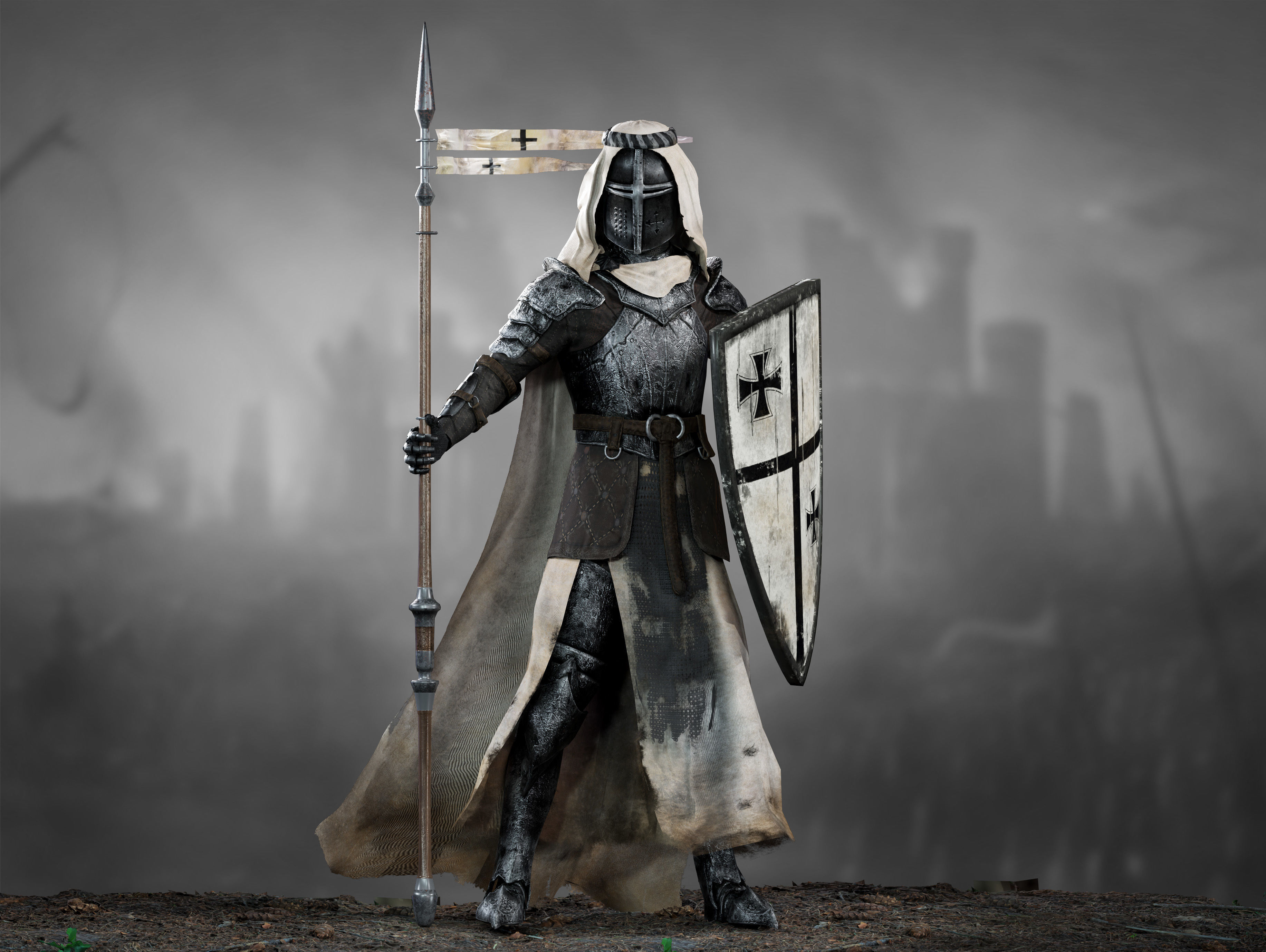 3D model Teutonic Knight VR / AR / low-poly | CGTrader