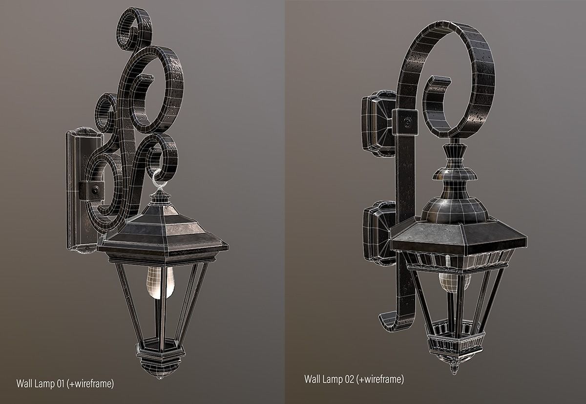 3D model Outdoor Lamps Package - Porch lights VR / AR / low-poly | CGTrader