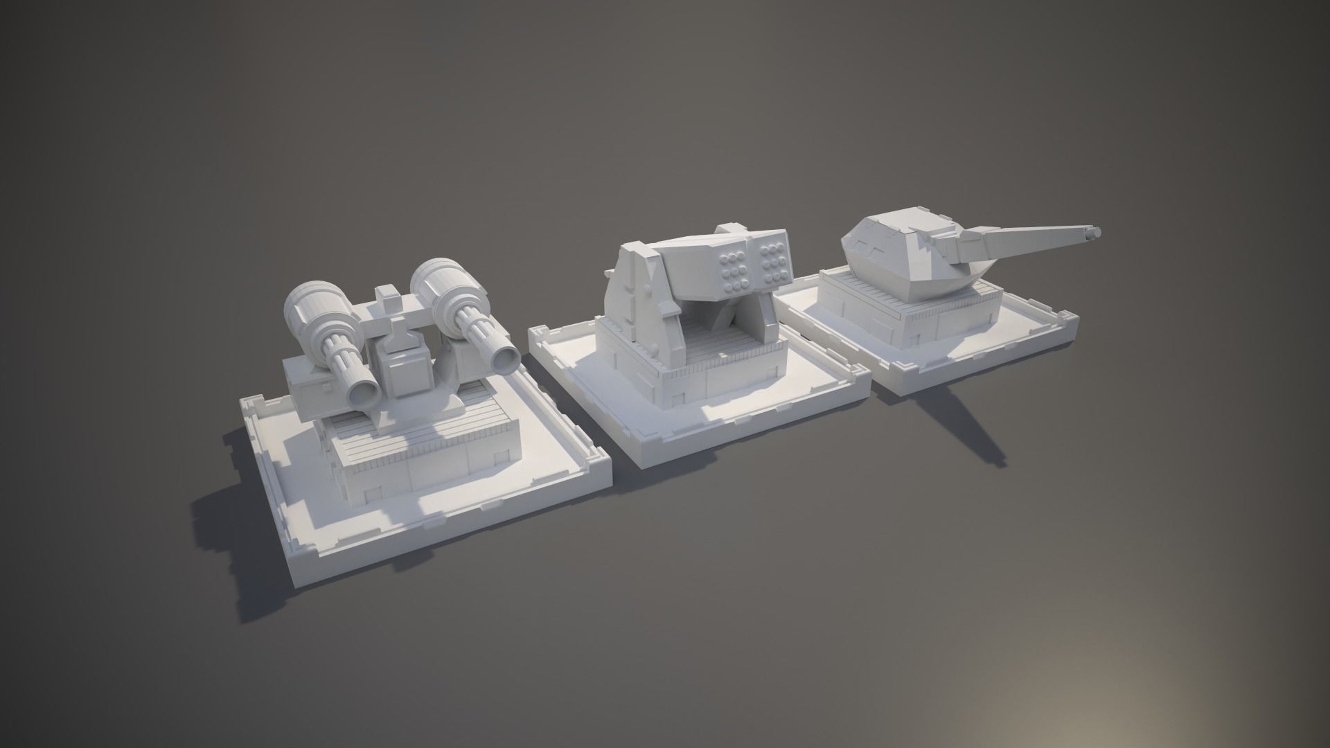 Turret Collection 3D model 3D printable | CGTrader