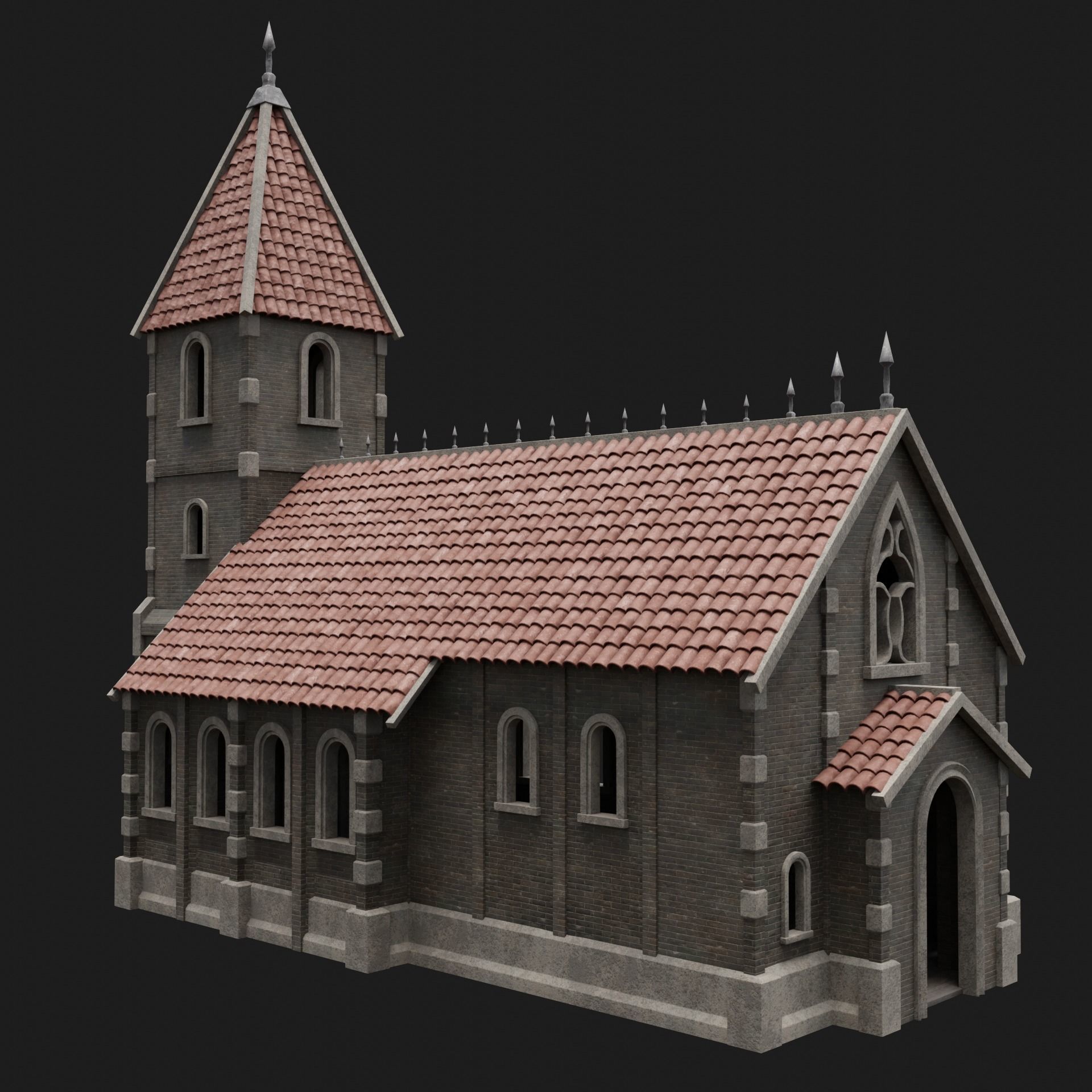 3D model MEDIEVAL CHURCH GOTHIC TEMPLE FANTASY OLD MIDDLE AGES ...