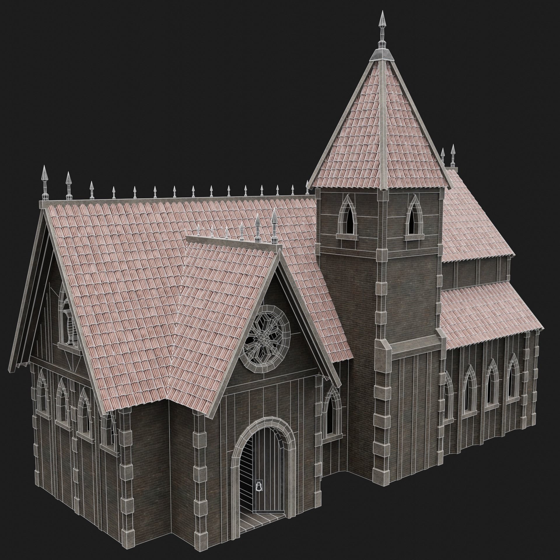 3D model MEDIEVAL CHURCH GOTHIC TEMPLE FANTASY OLD MIDDLE AGES ...
