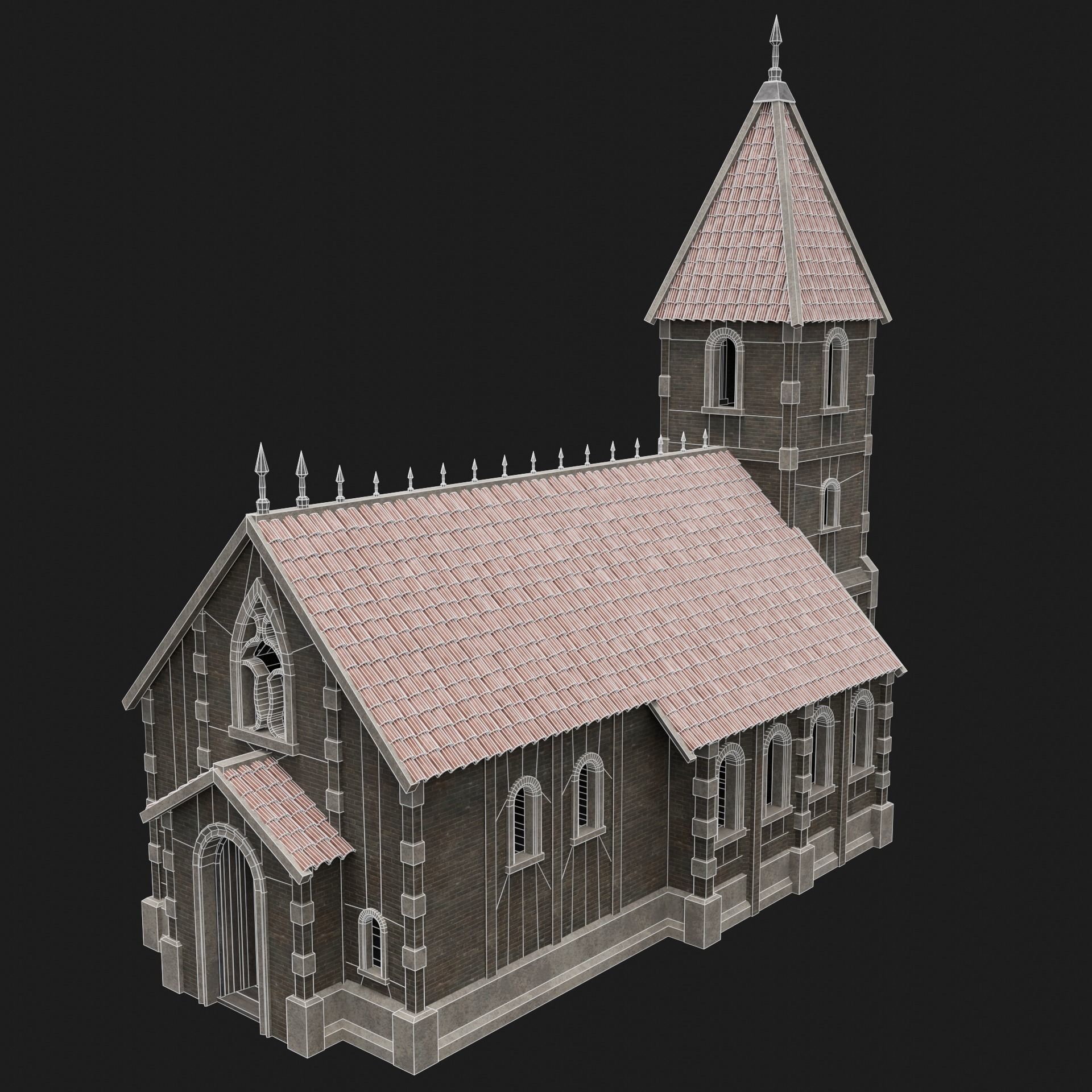 3D model MEDIEVAL CHURCH GOTHIC TEMPLE FANTASY OLD MIDDLE AGES ...