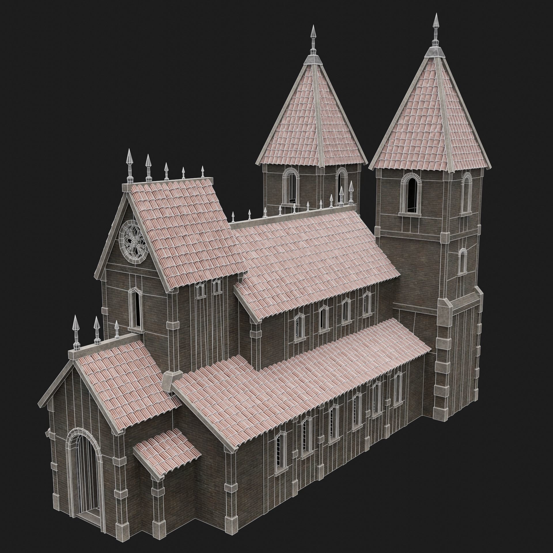 3D model MEDIEVAL CHURCH GOTHIC TEMPLE FANTASY OLD MIDDLE AGES ...