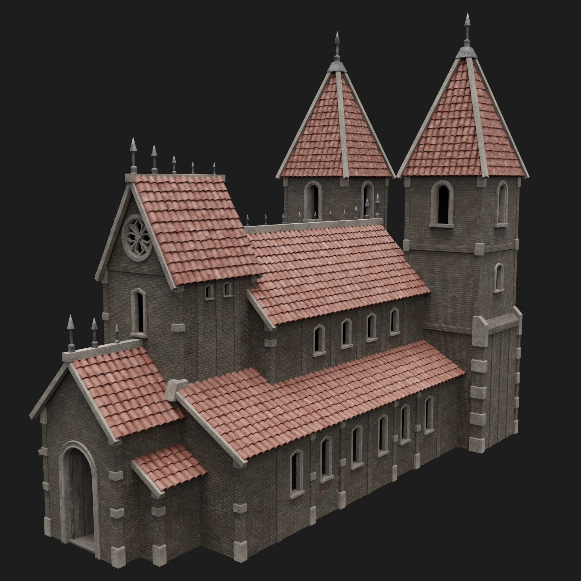 3D model MEDIEVAL CHURCH GOTHIC TEMPLE FANTASY OLD MIDDLE AGES ...