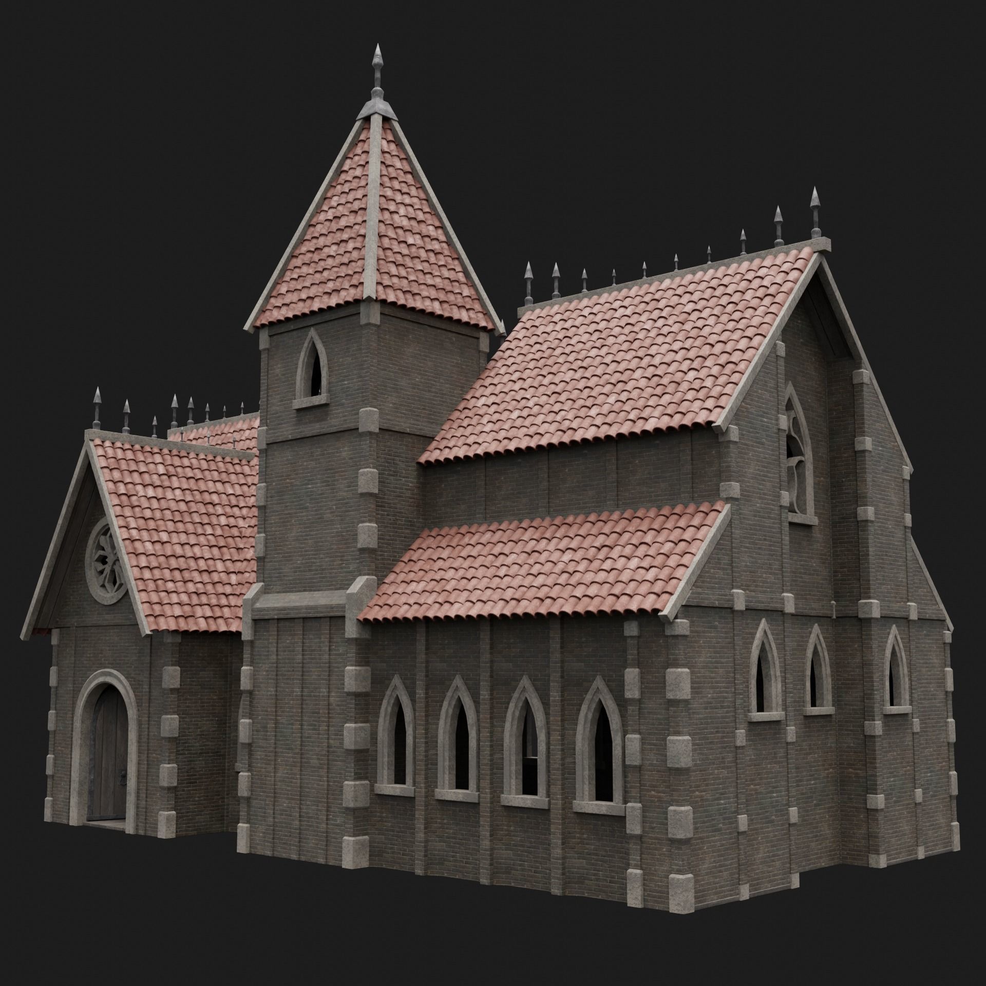 3D model MEDIEVAL CHURCH GOTHIC TEMPLE FANTASY OLD MIDDLE AGES ...