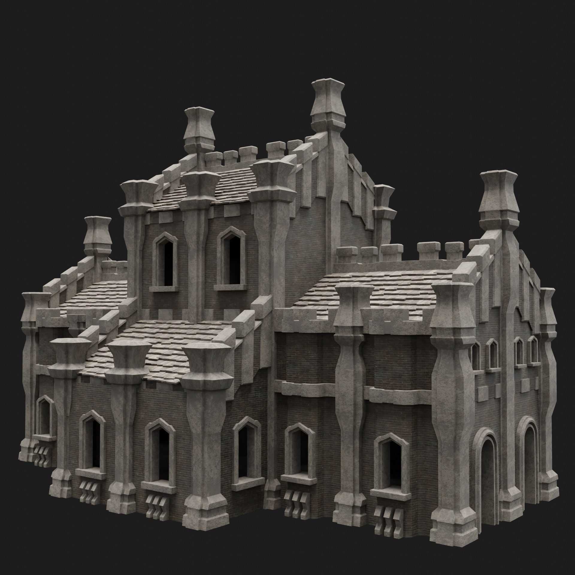 3D model MEDIEVAL CHURCH GOTHIC TEMPLE FANTASY OLD MIDDLE AGES ...