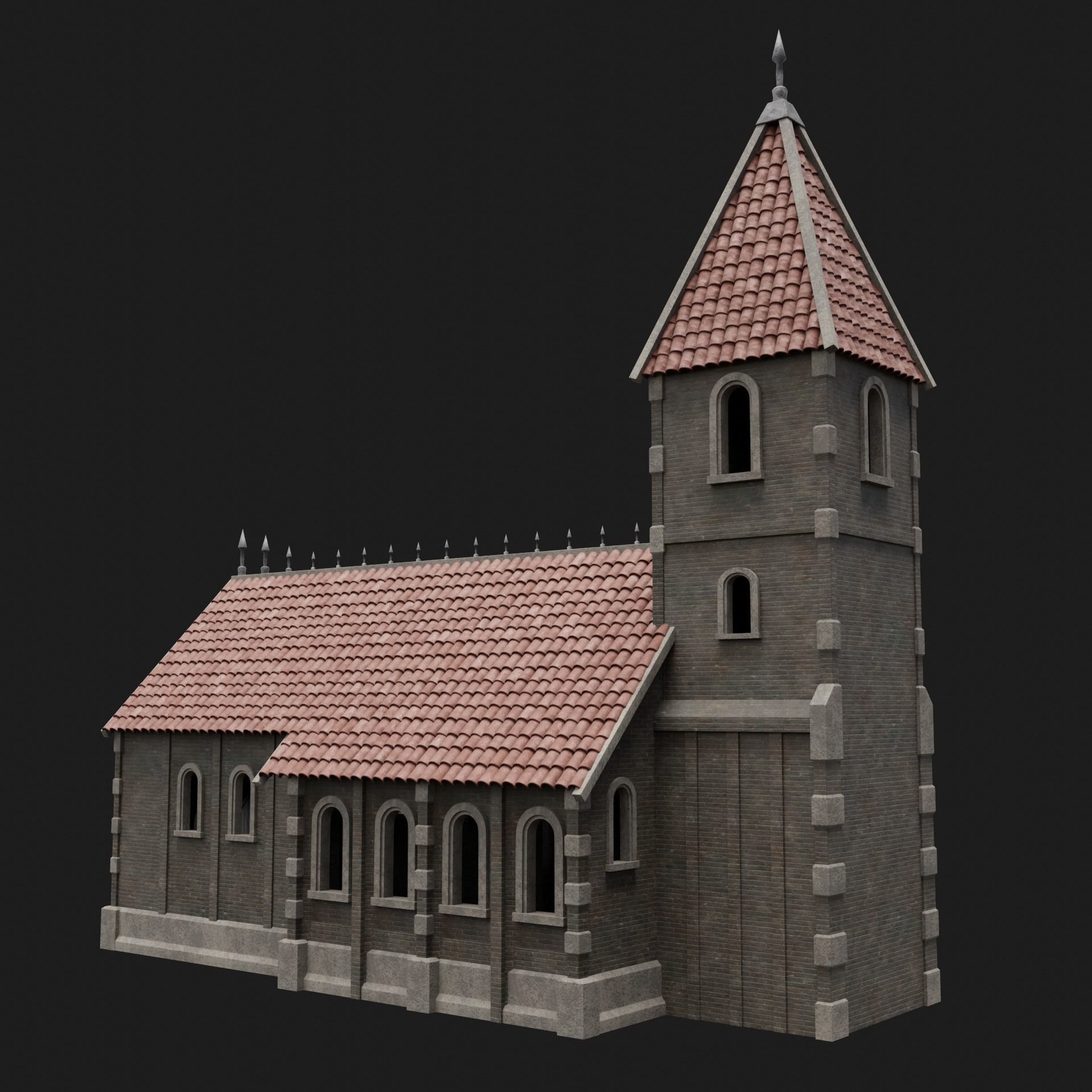 3D model MEDIEVAL CHURCH GOTHIC TEMPLE FANTASY OLD MIDDLE AGES ...