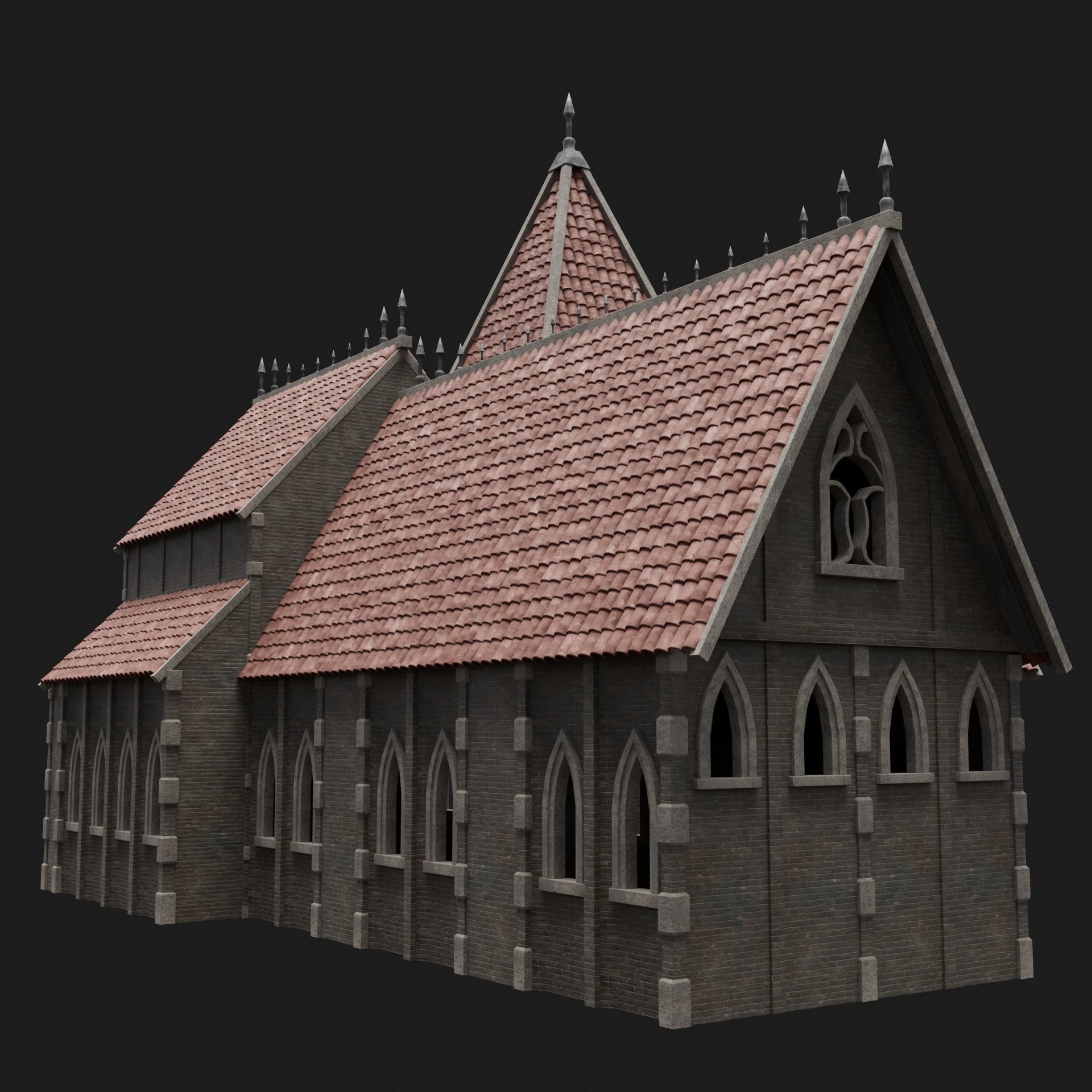 3D model MEDIEVAL CHURCH GOTHIC TEMPLE FANTASY OLD MIDDLE AGES ...