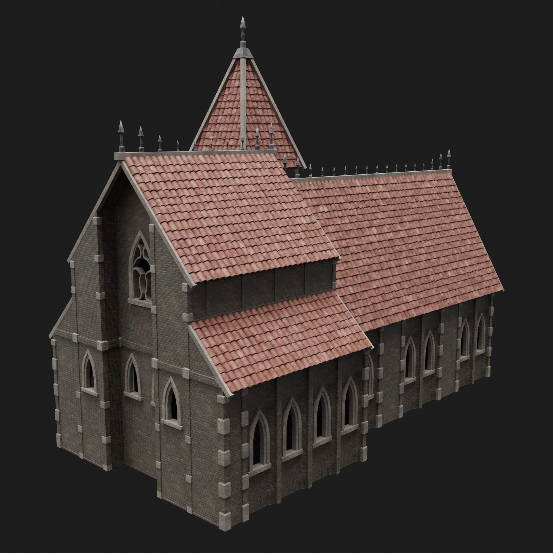 3D model MEDIEVAL CHURCH GOTHIC TEMPLE FANTASY OLD MIDDLE AGES ...
