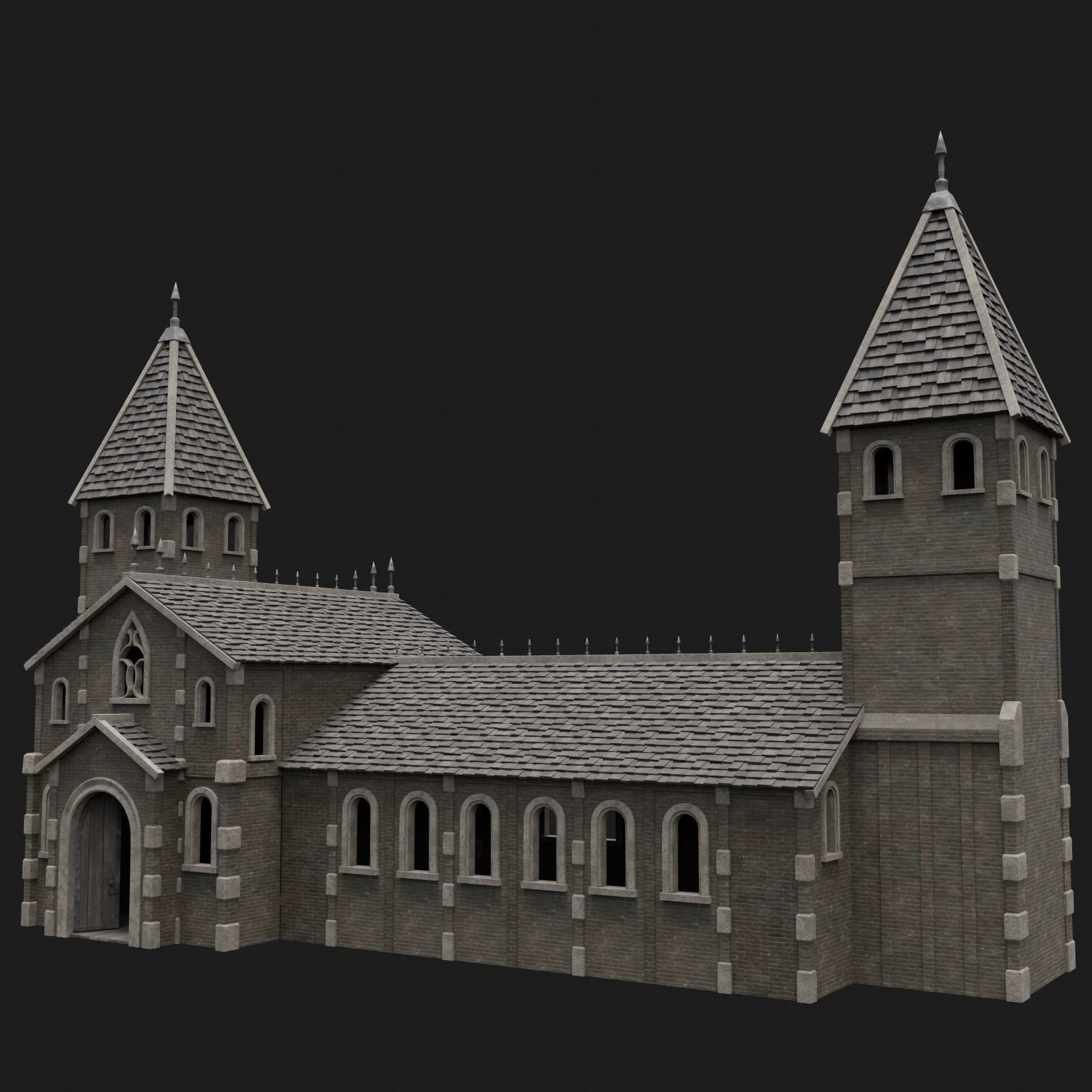 3D model MEDIEVAL CHURCH GOTHIC TEMPLE FANTASY OLD MIDDLE AGES ...
