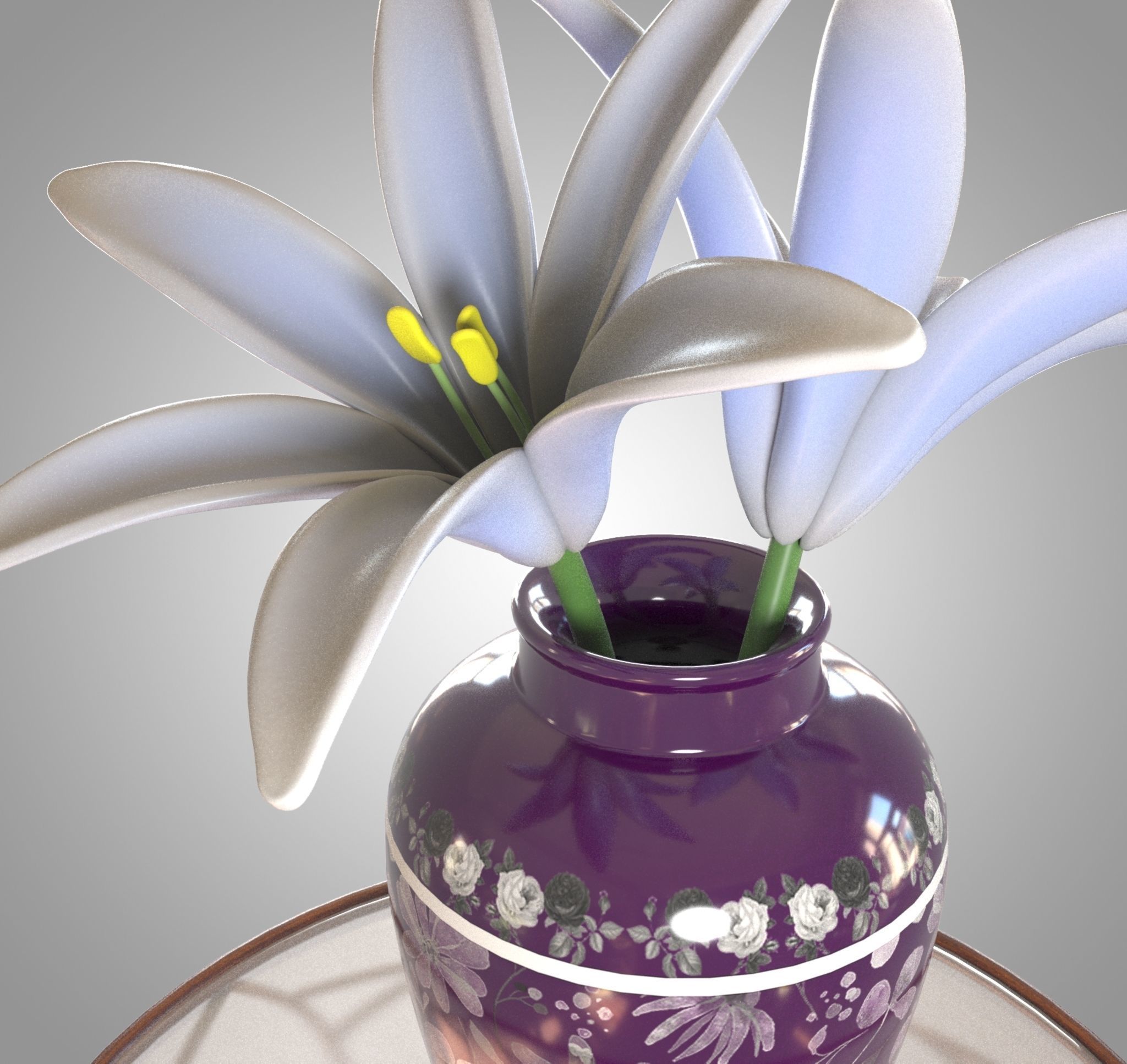 3D model Flower Vase VR / AR / low-poly | CGTrader