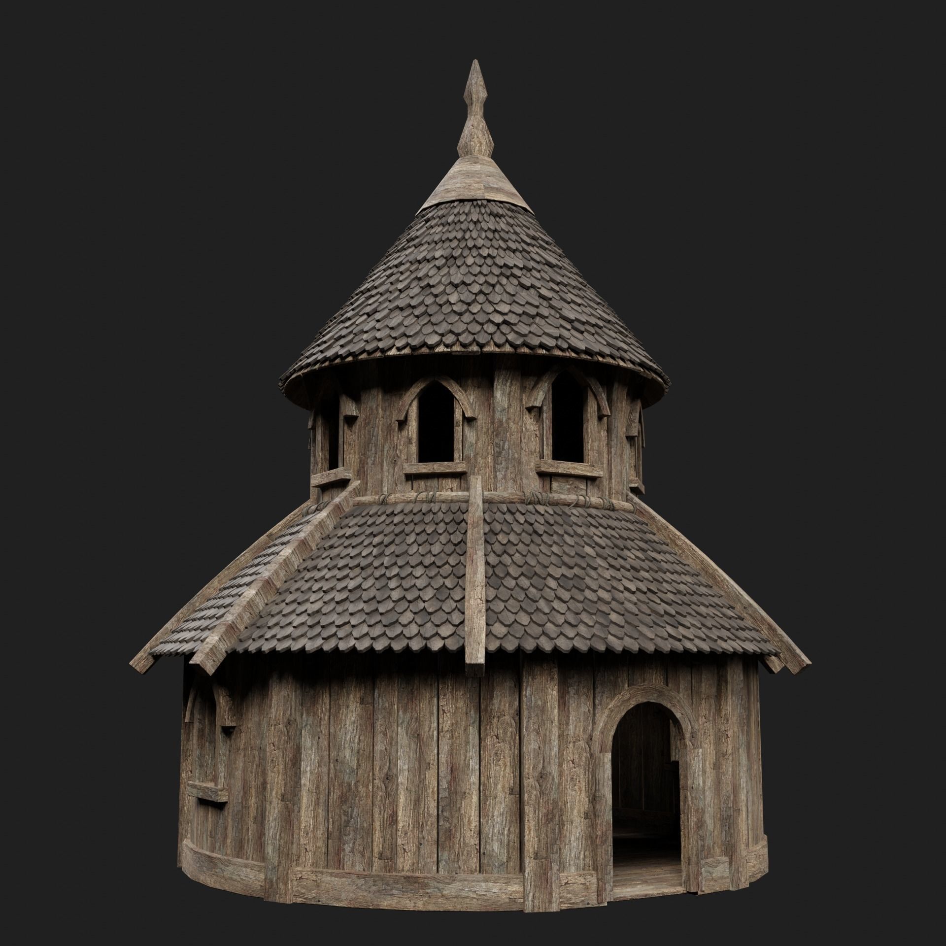 3D model VIKING WOODEN NORSE CHURCH GOTHIC TEMPLE AAA COLLECTION VR ...