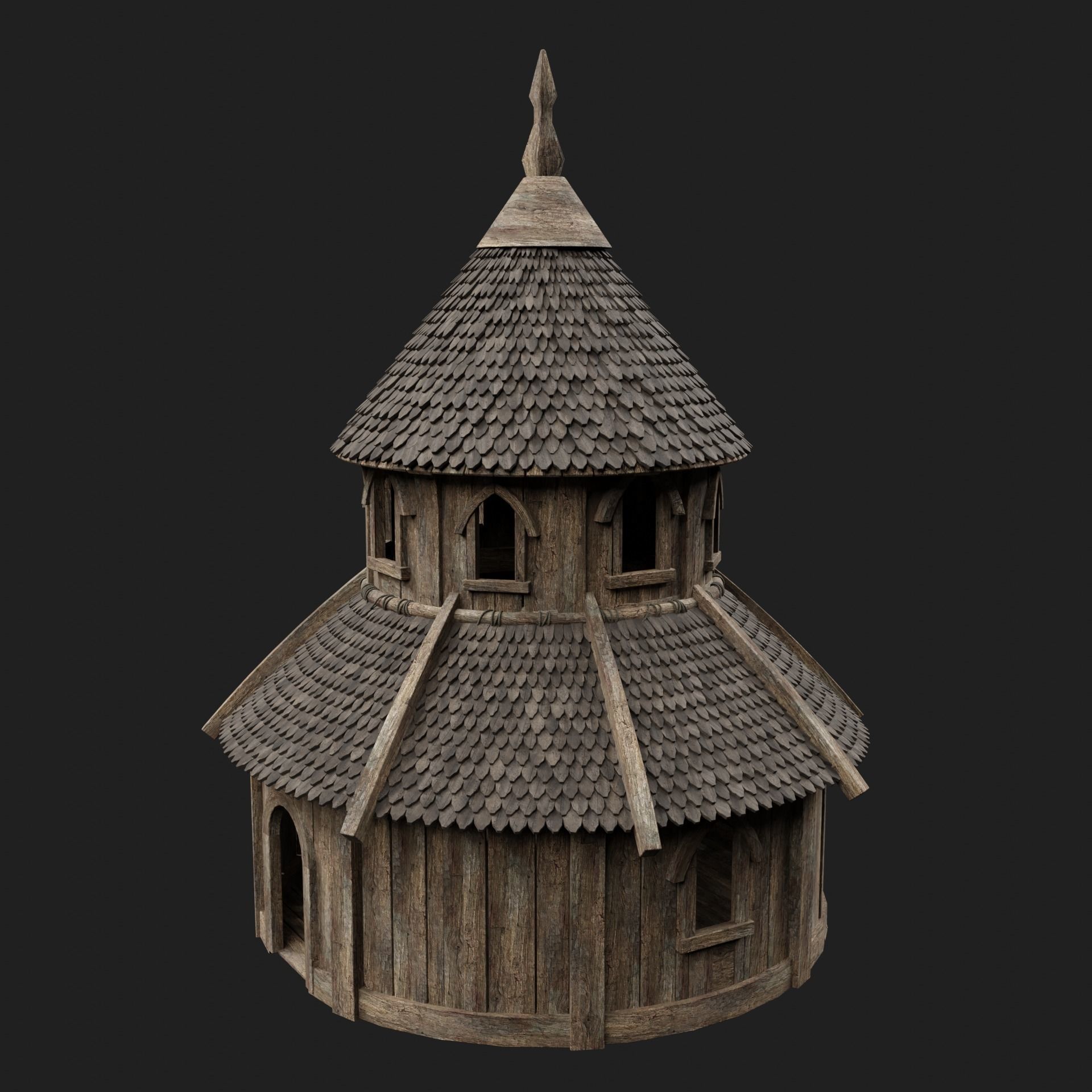 3D model VIKING WOODEN NORSE CHURCH GOTHIC TEMPLE AAA COLLECTION VR ...