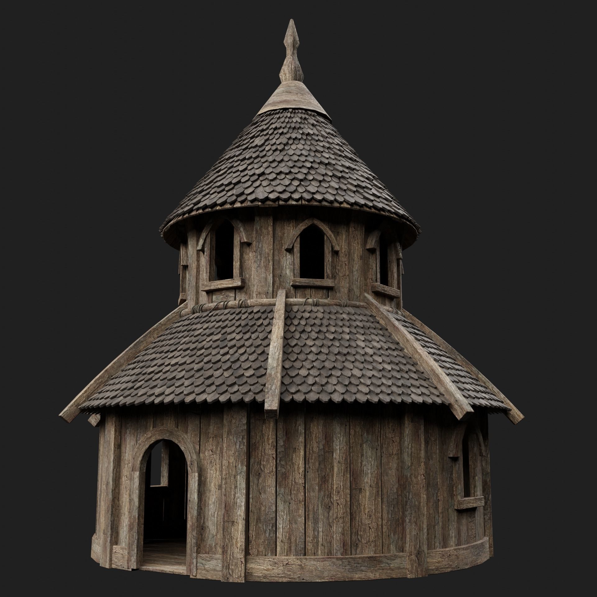 3D model VIKING WOODEN NORSE CHURCH GOTHIC TEMPLE AAA COLLECTION VR ...