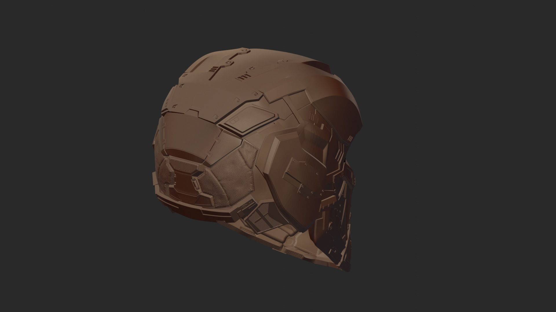 HI-TECH SCI-FI ORACLE HELMET PRINTABLE VERSION STL 3D model 3D ...