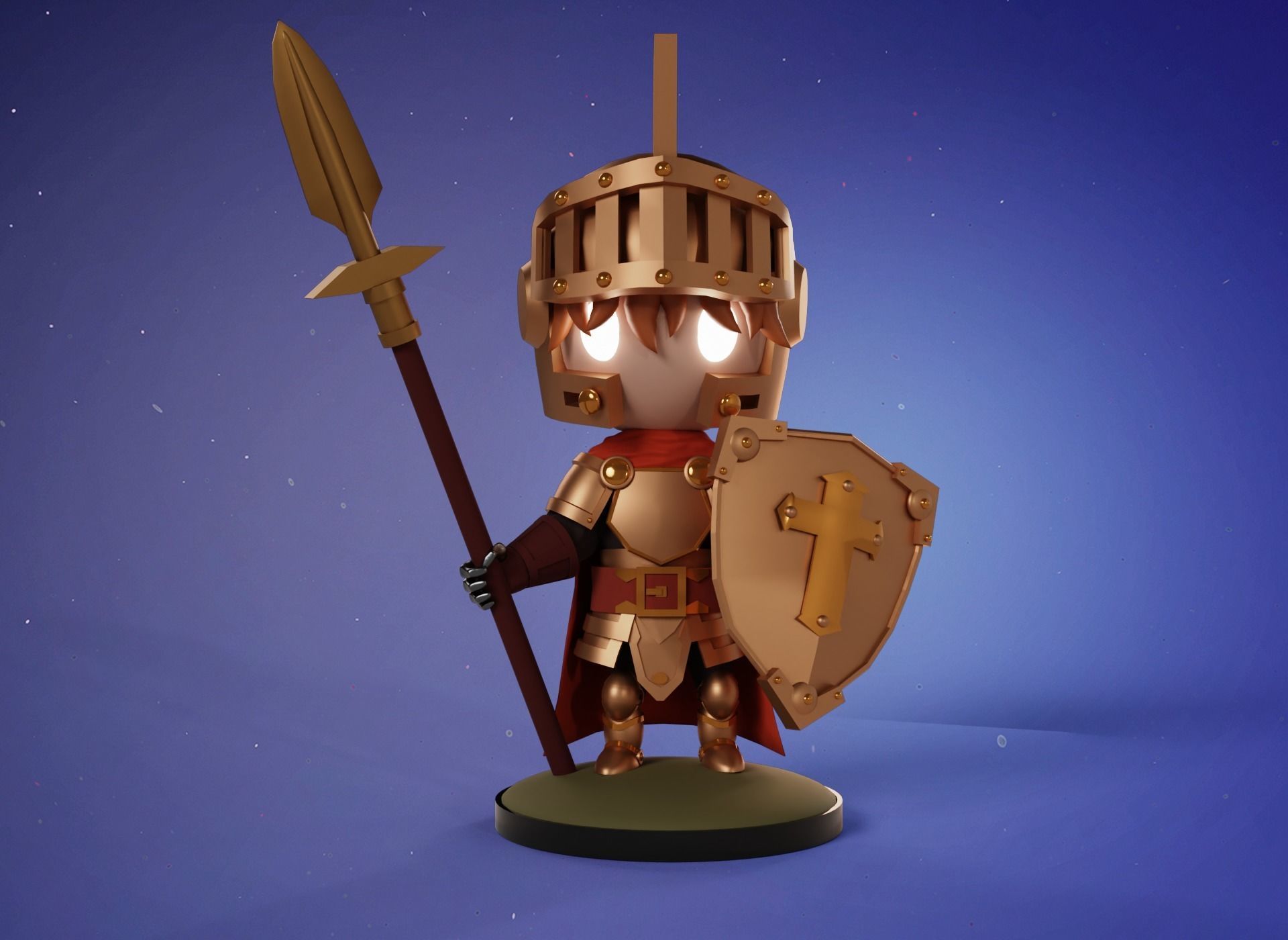3D model Low-poly 3D model Chibi Knight VR / AR / low-poly | CGTrader