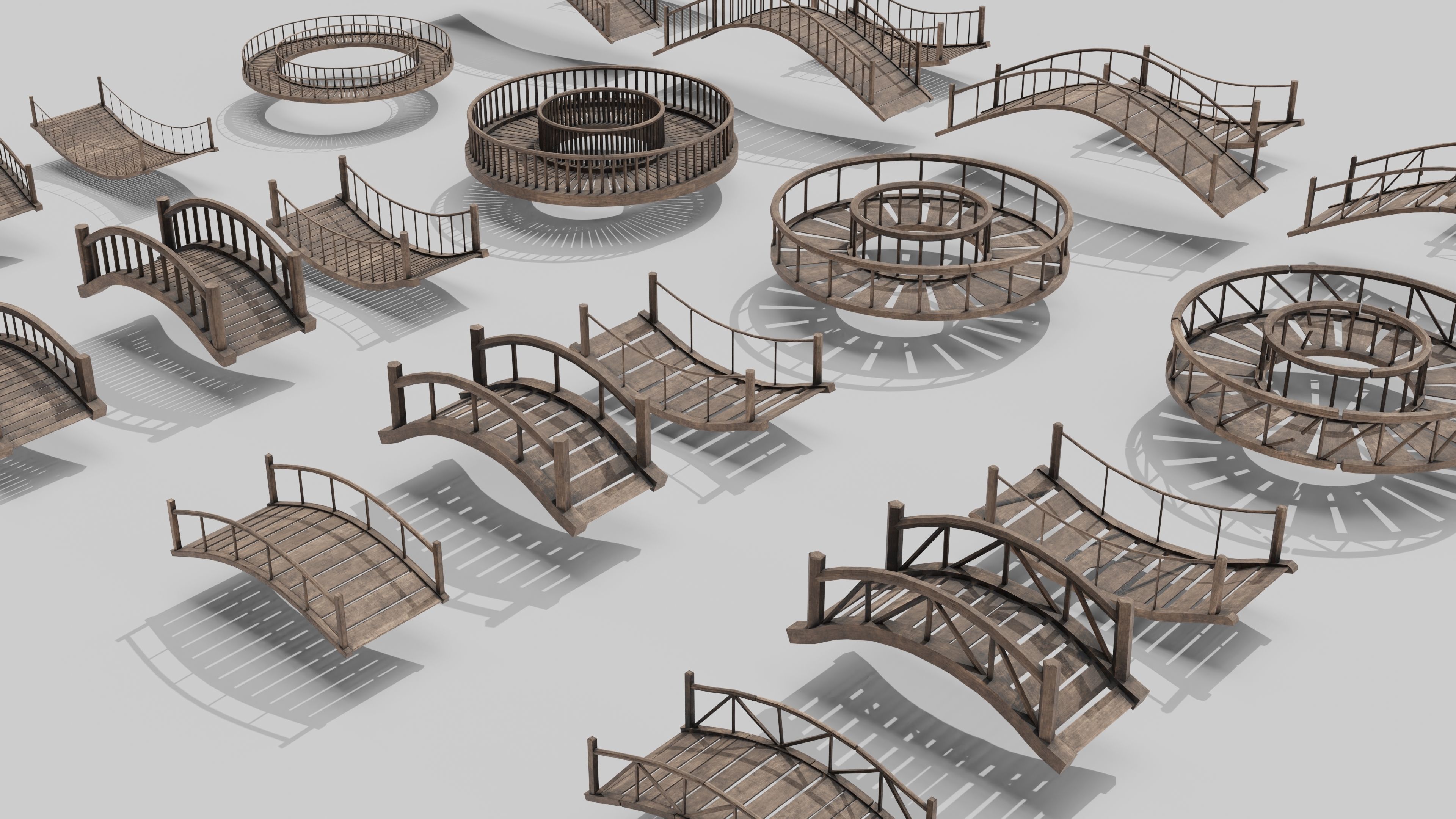 3D model Low-Poly Bridge Pack 24 VR / AR / low-poly | CGTrader