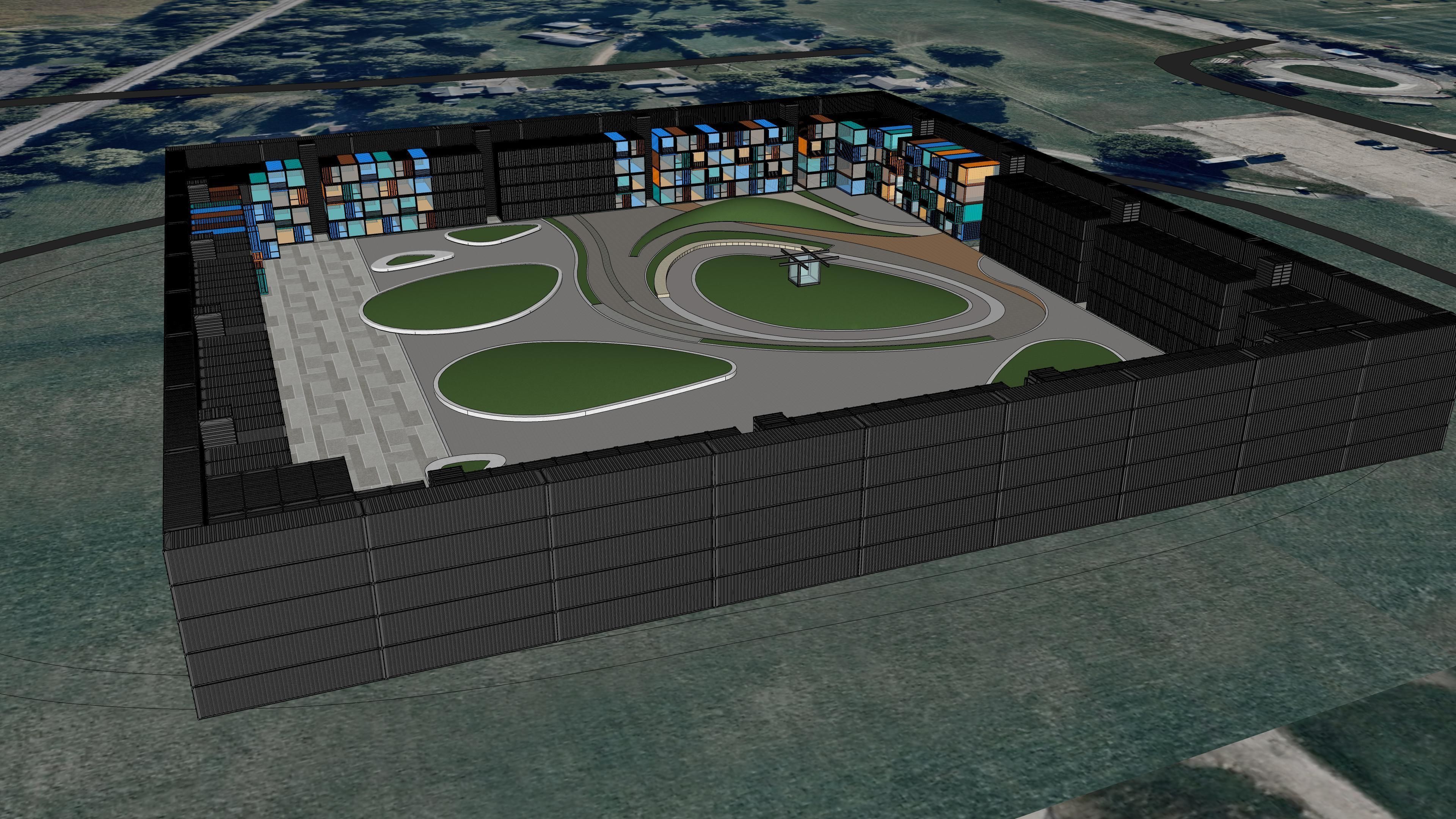 Futuristic Container Design Sketchup Lumion9 3D model | CGTrader