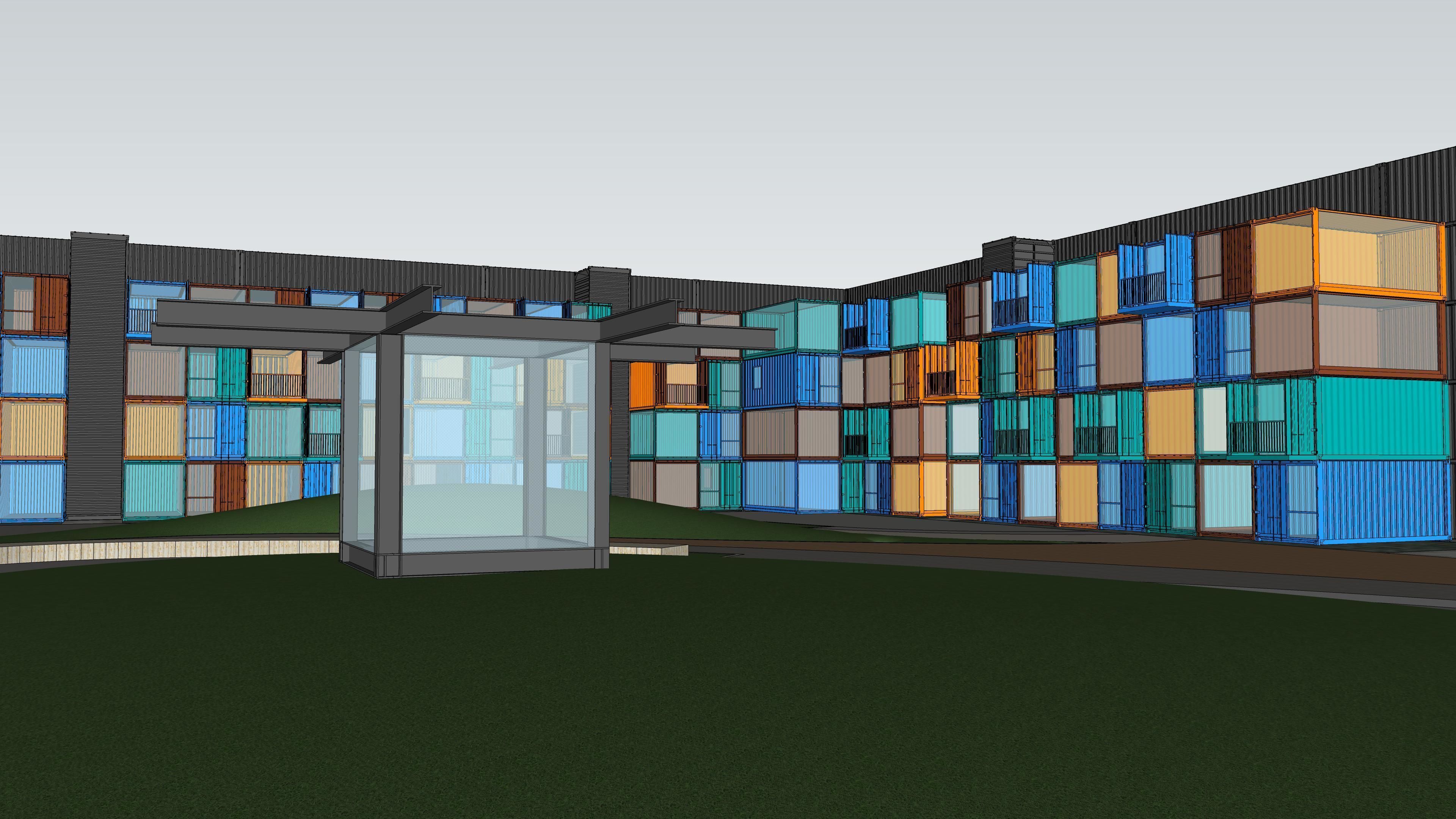 Futuristic Container Design Sketchup Lumion9 3D model | CGTrader