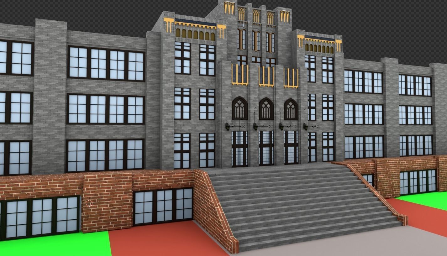 The university free 3D model | CGTrader