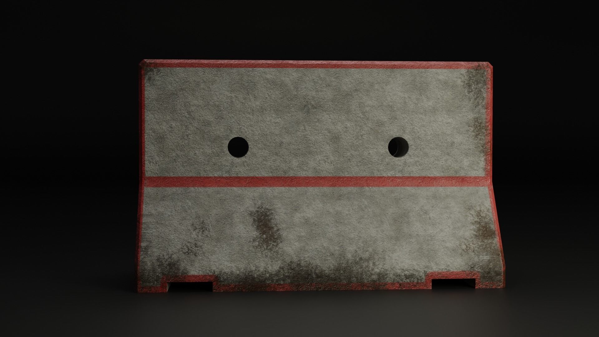 Roadblock Prop VR AR Low Poly 3D Model free VR / AR / low-poly 3D model ...