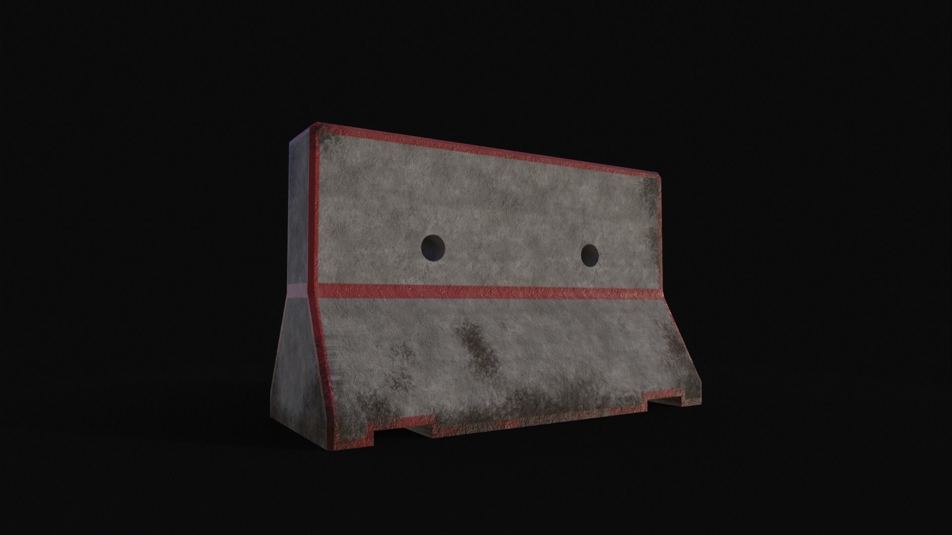 Roadblock Prop VR AR Low Poly 3D Model free VR / AR / low-poly 3D model ...