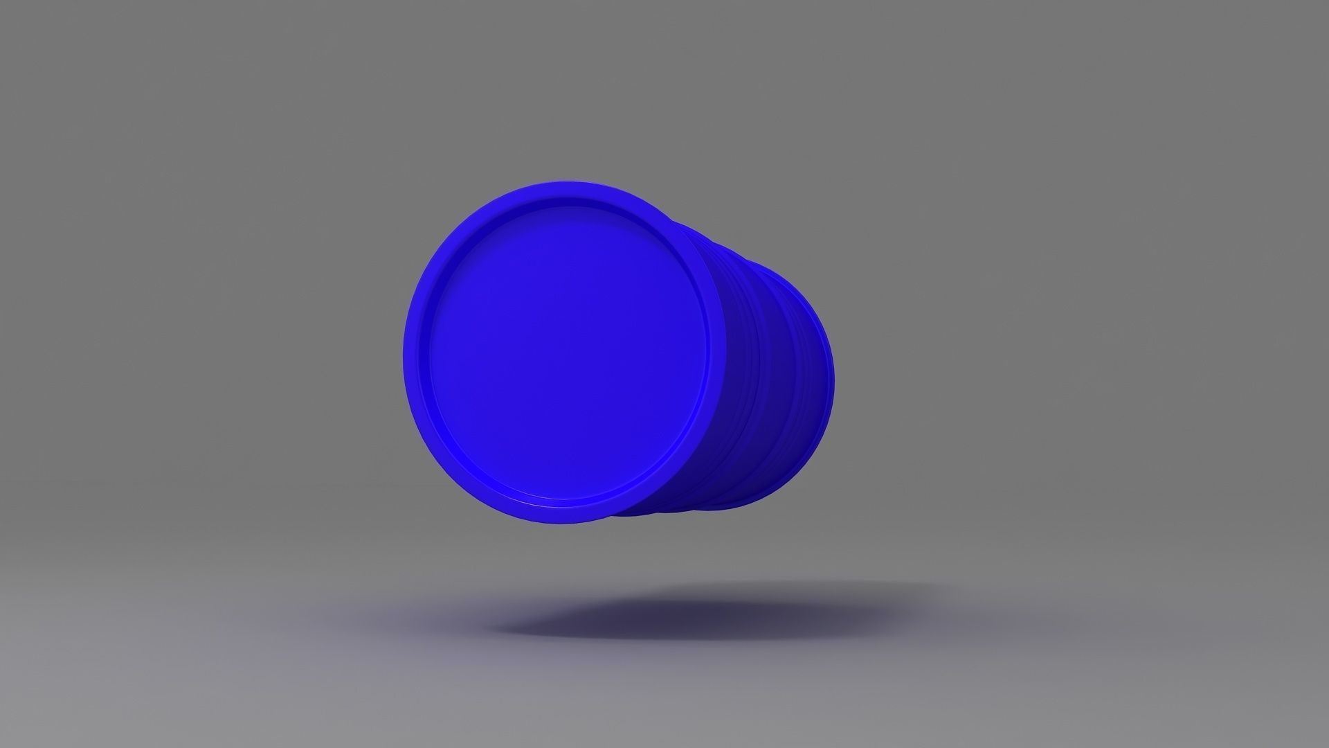 Metal Barrel Clean blue 3D model | CGTrader