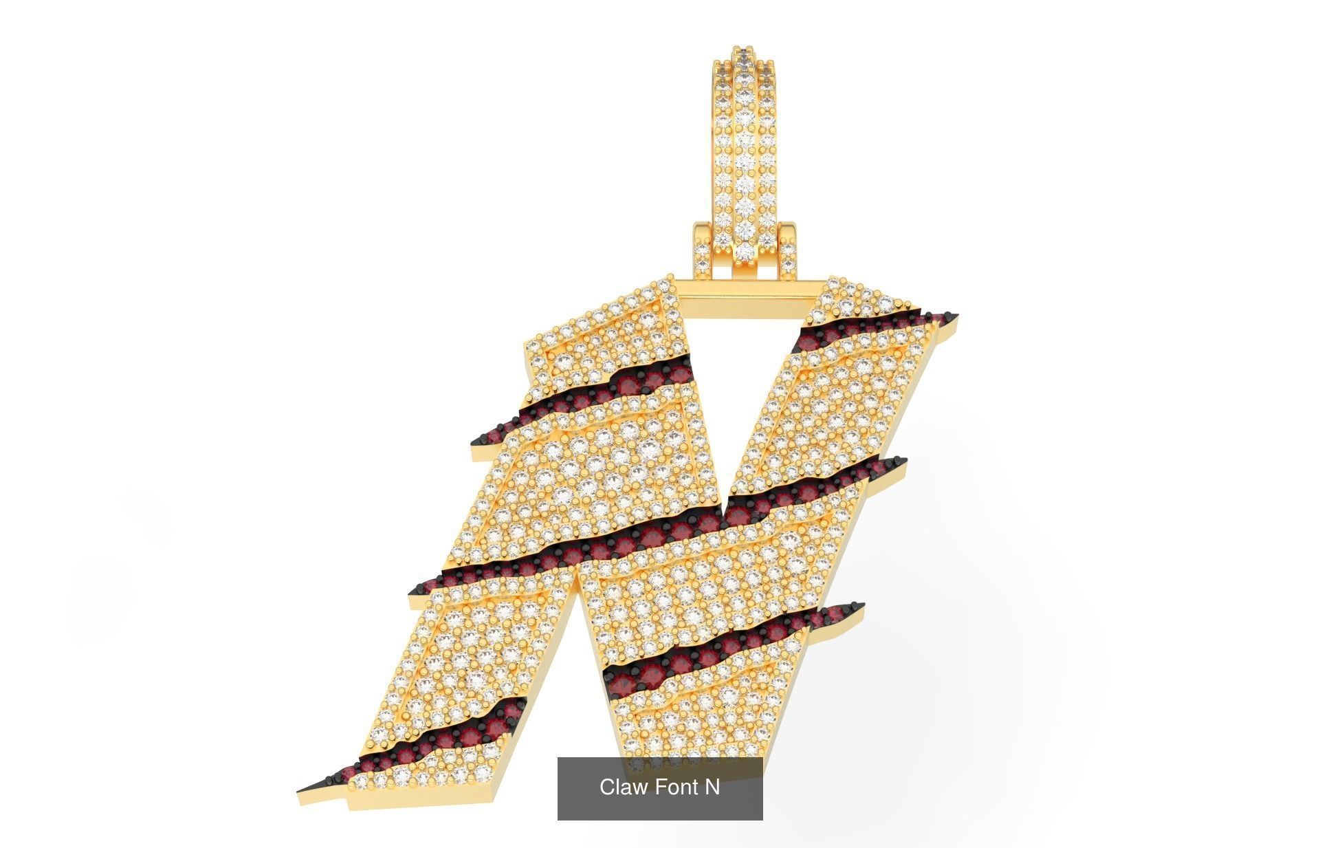 A-Z Tiger Claw Alphabet 3D Model Collection | CGTrader