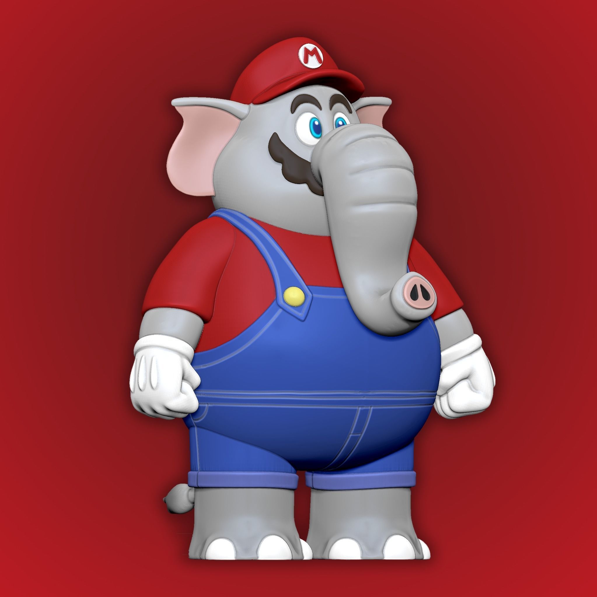 ELEPHANT SUPER MARIO FIGURE - SUPER MARIO BROS WONDER 3D model 3D ...
