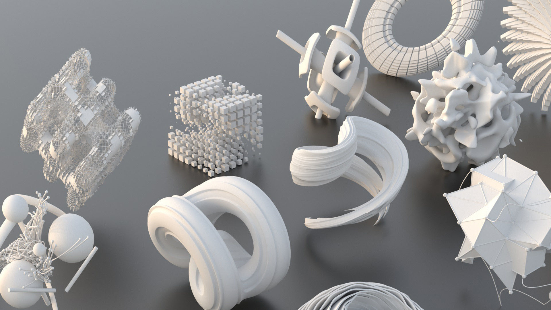 Abstract Geometric Shape Design Collection Kitbash Pack 3D model | CGTrader