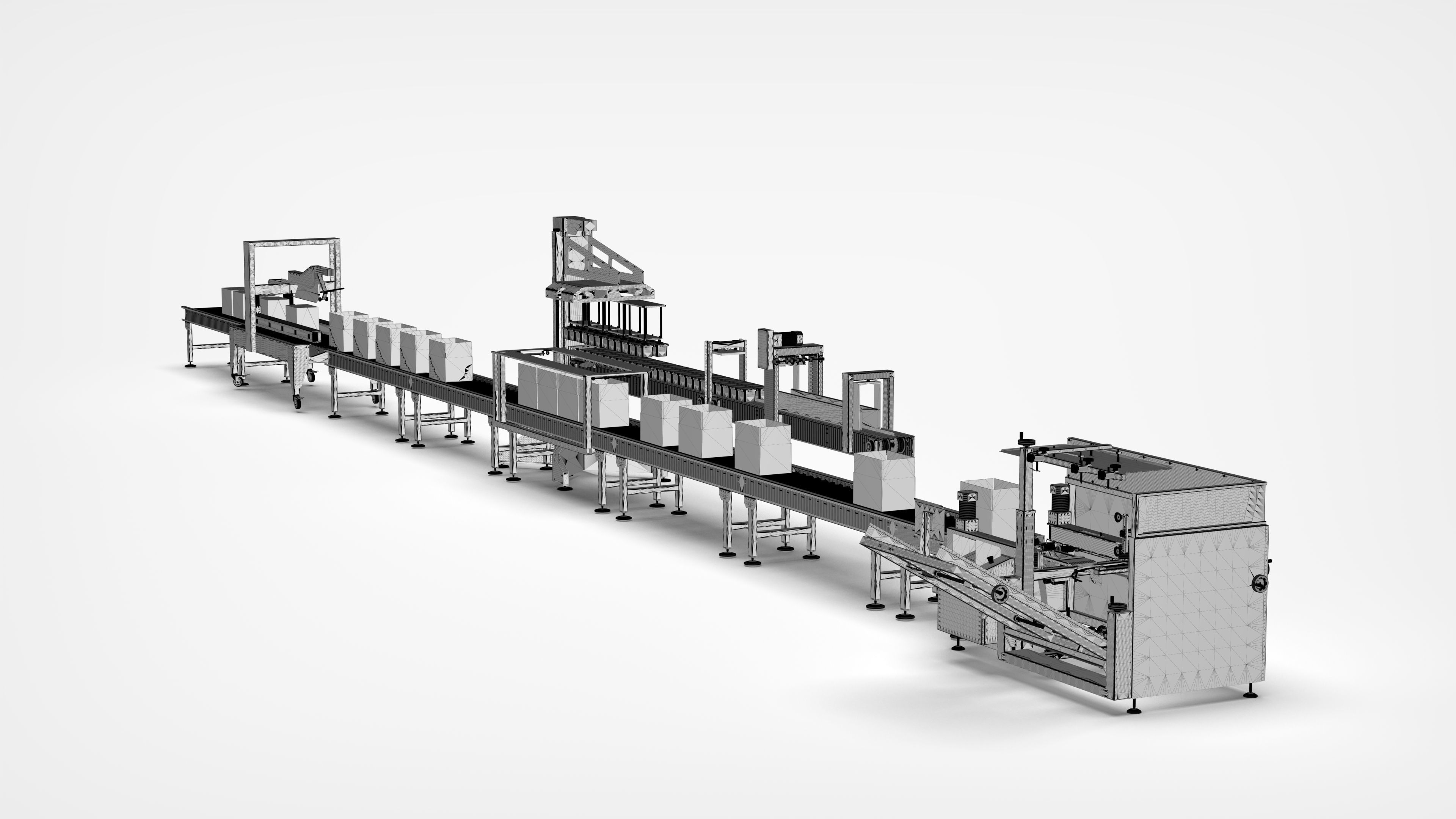 Fully Automatic Food Packing Machine 3D model | CGTrader
