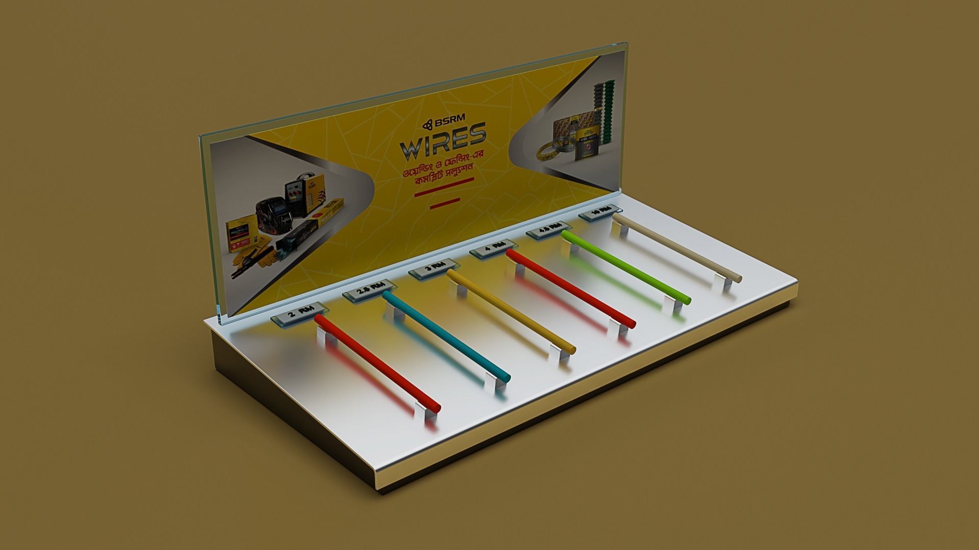 electrical cable display table top gondola posm 3D model | CGTrader