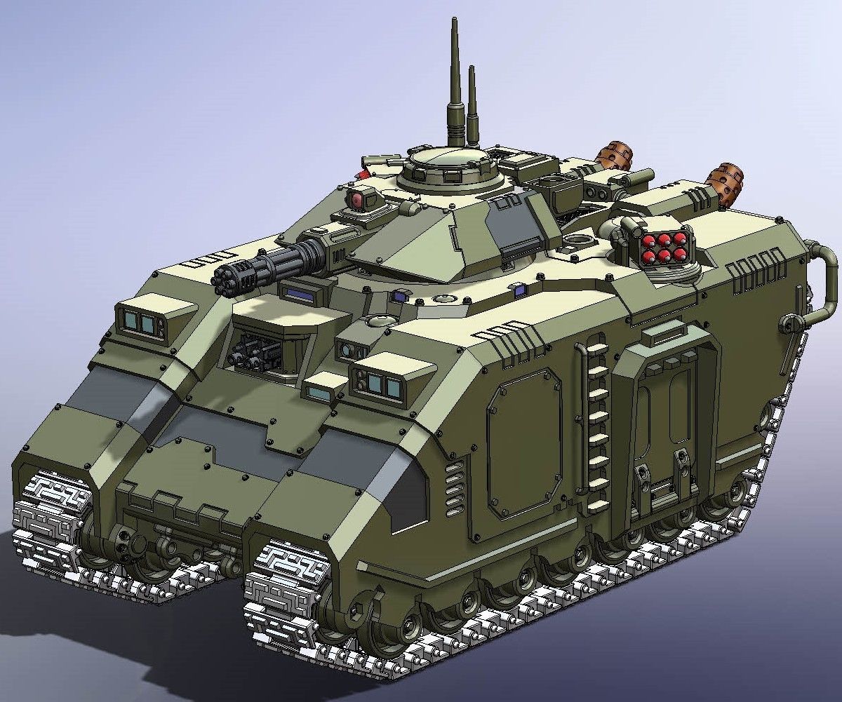 MiniGun Turret VW Talos pattern for Repulsor 28mm 3D model 3D printable ...