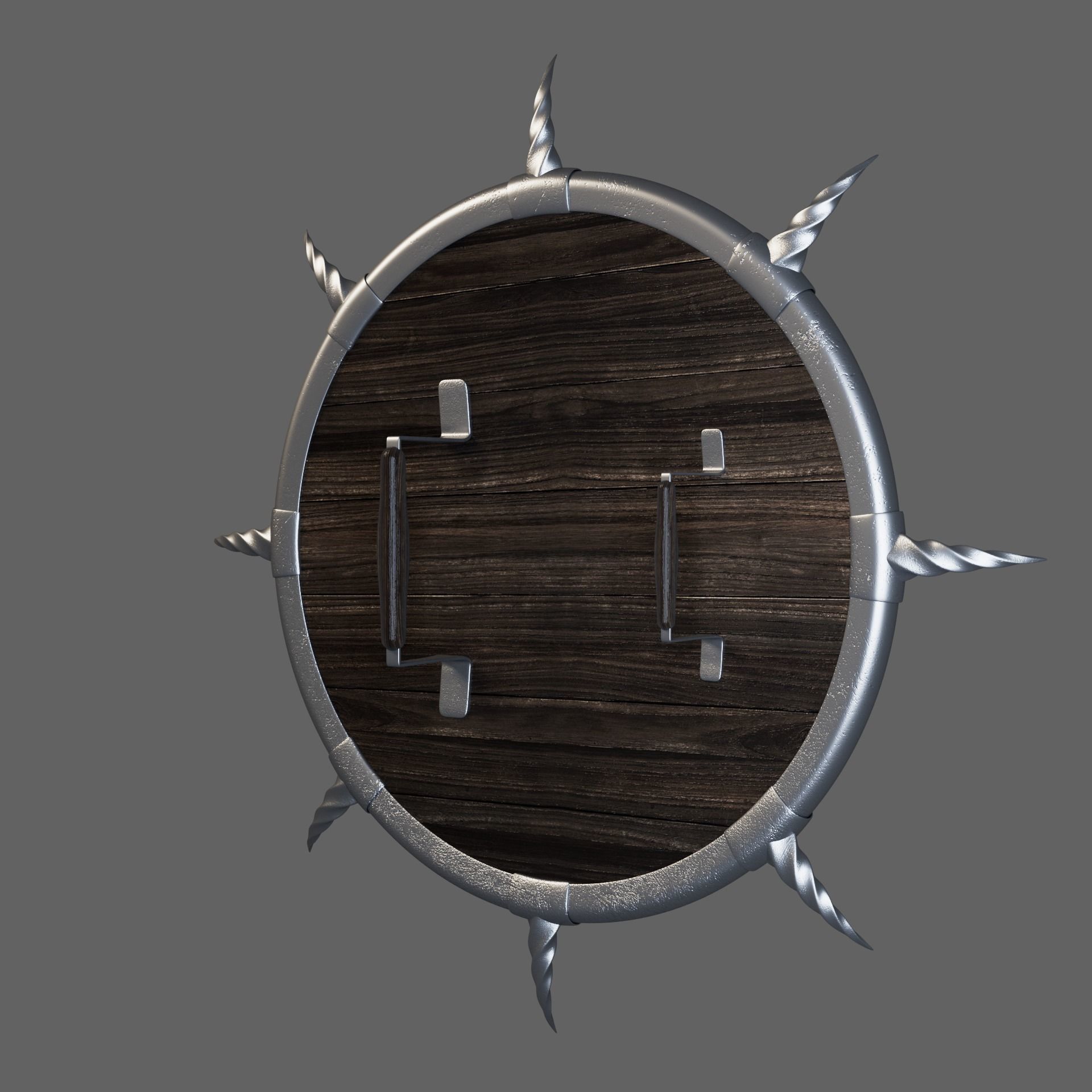 Fantasy Metal Shield 3D model | CGTrader