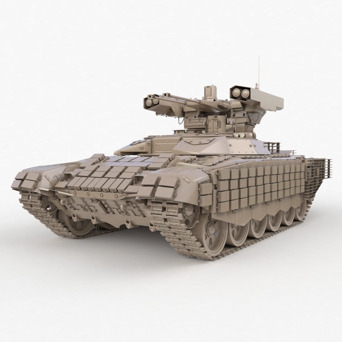 Tank Terminator BMPT 72 War Clay 3D model | CGTrader