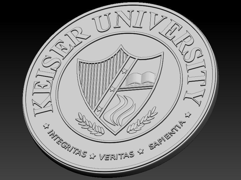Keiser University Logo 3D model 3D printable | CGTrader