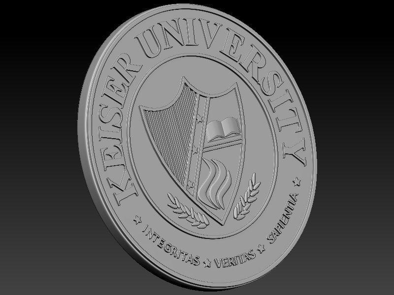 Keiser University Logo 3D model 3D printable | CGTrader