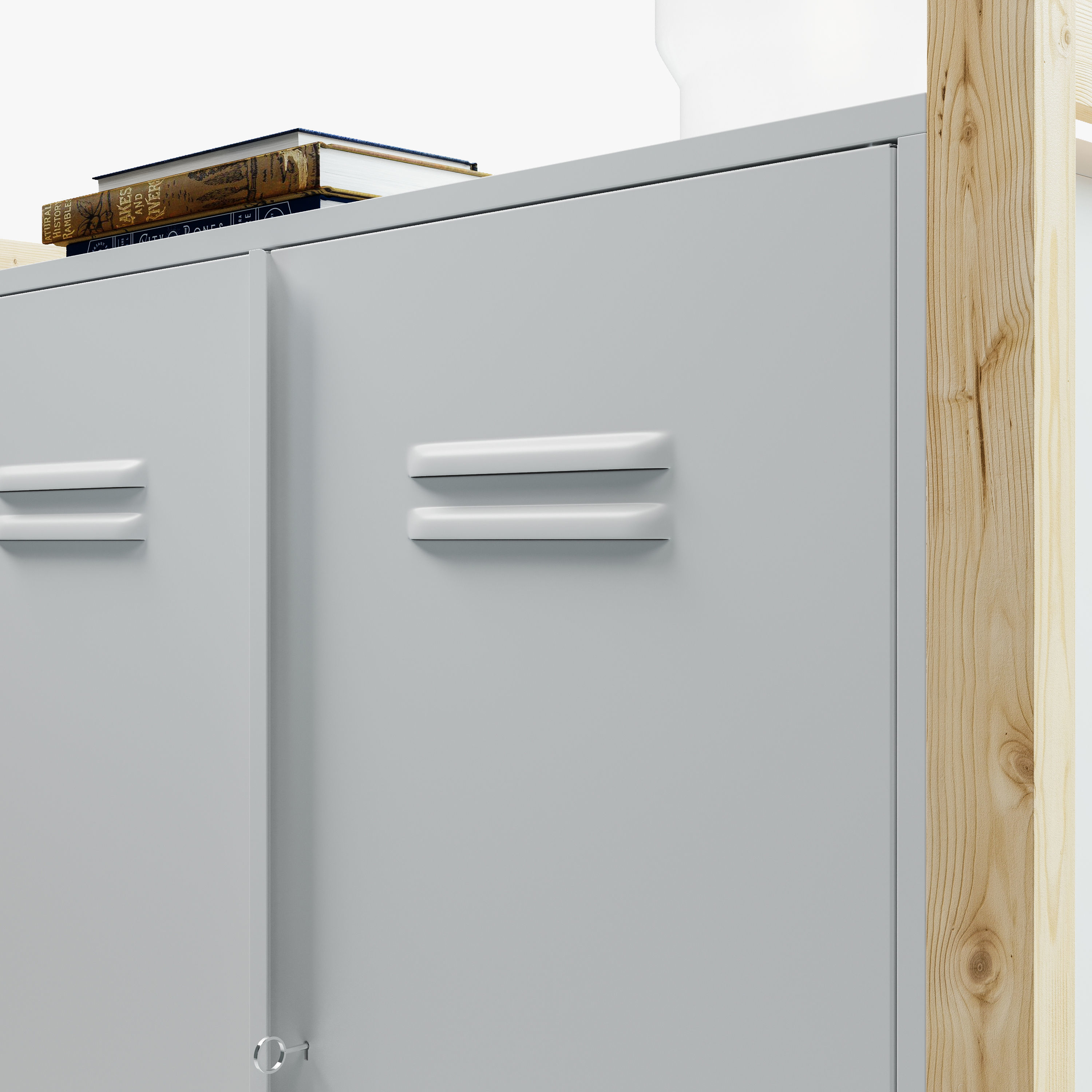 IKEA set with IVAR Cabinet with doors and IVAR side pillars 3D model ...