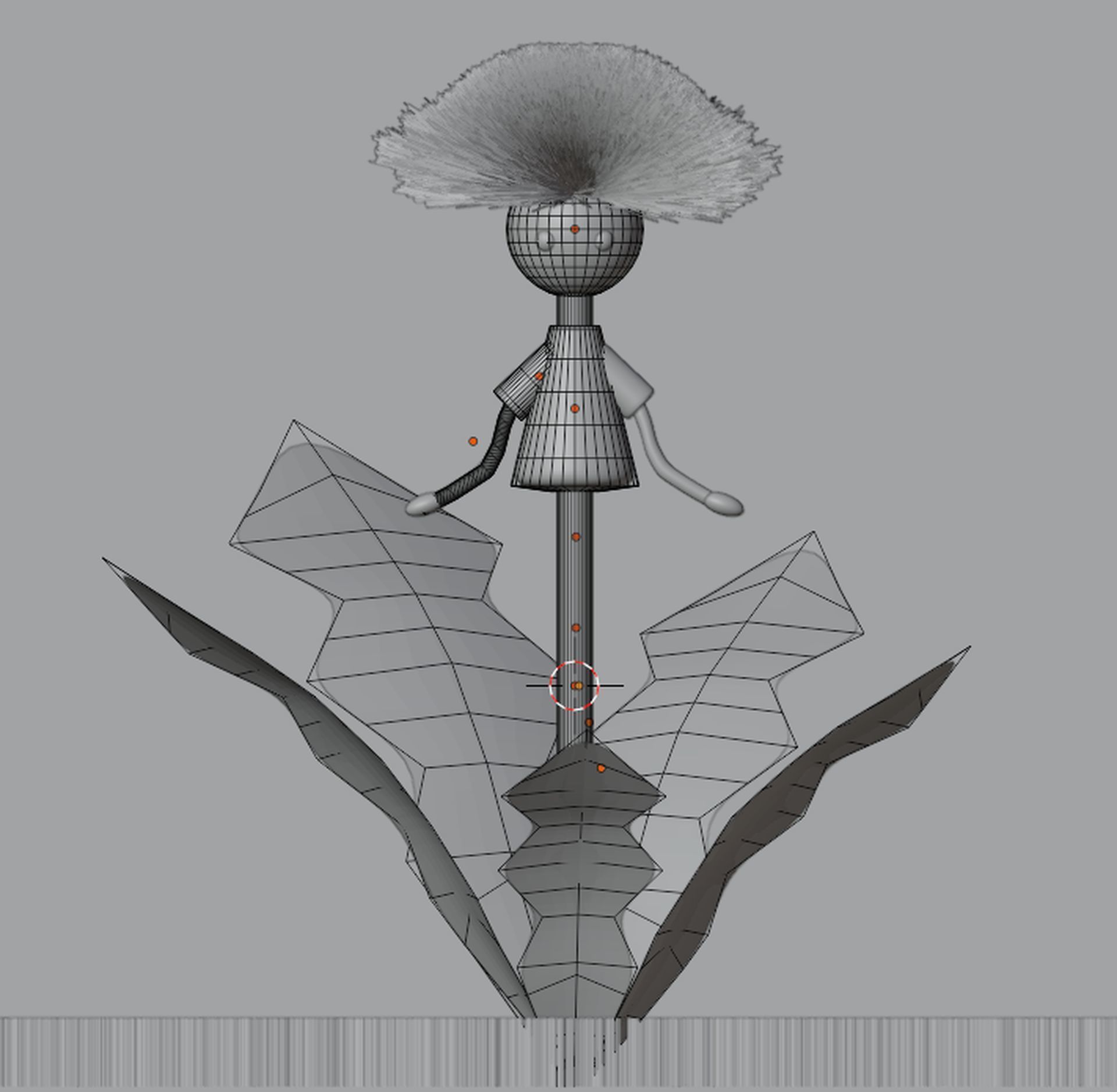 Dandelion Blender character mesh 3D model | CGTrader