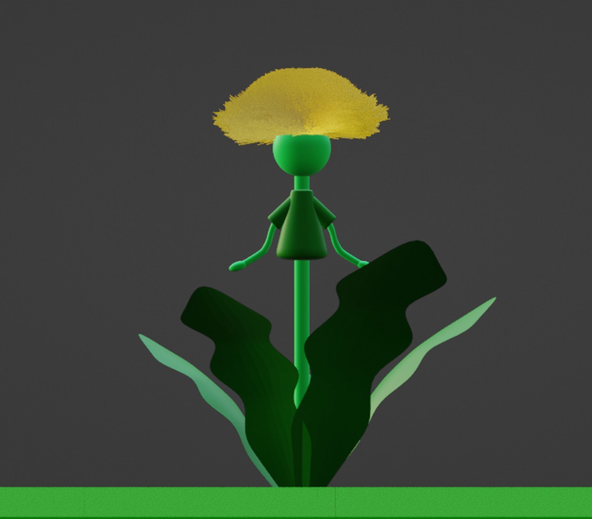 Dandelion Blender character mesh 3D model | CGTrader