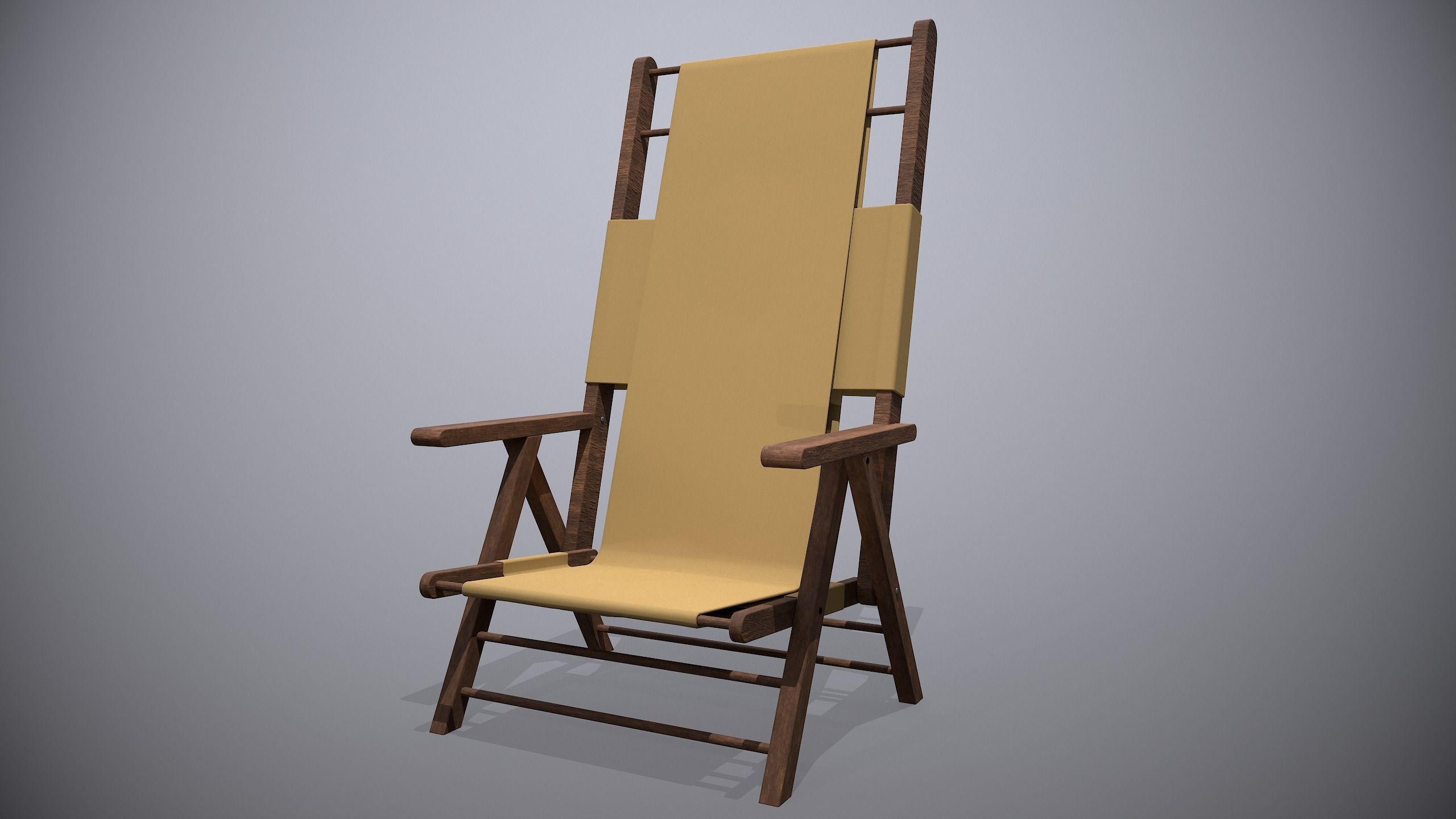 Wooden Foldable Chairs 3D model | CGTrader