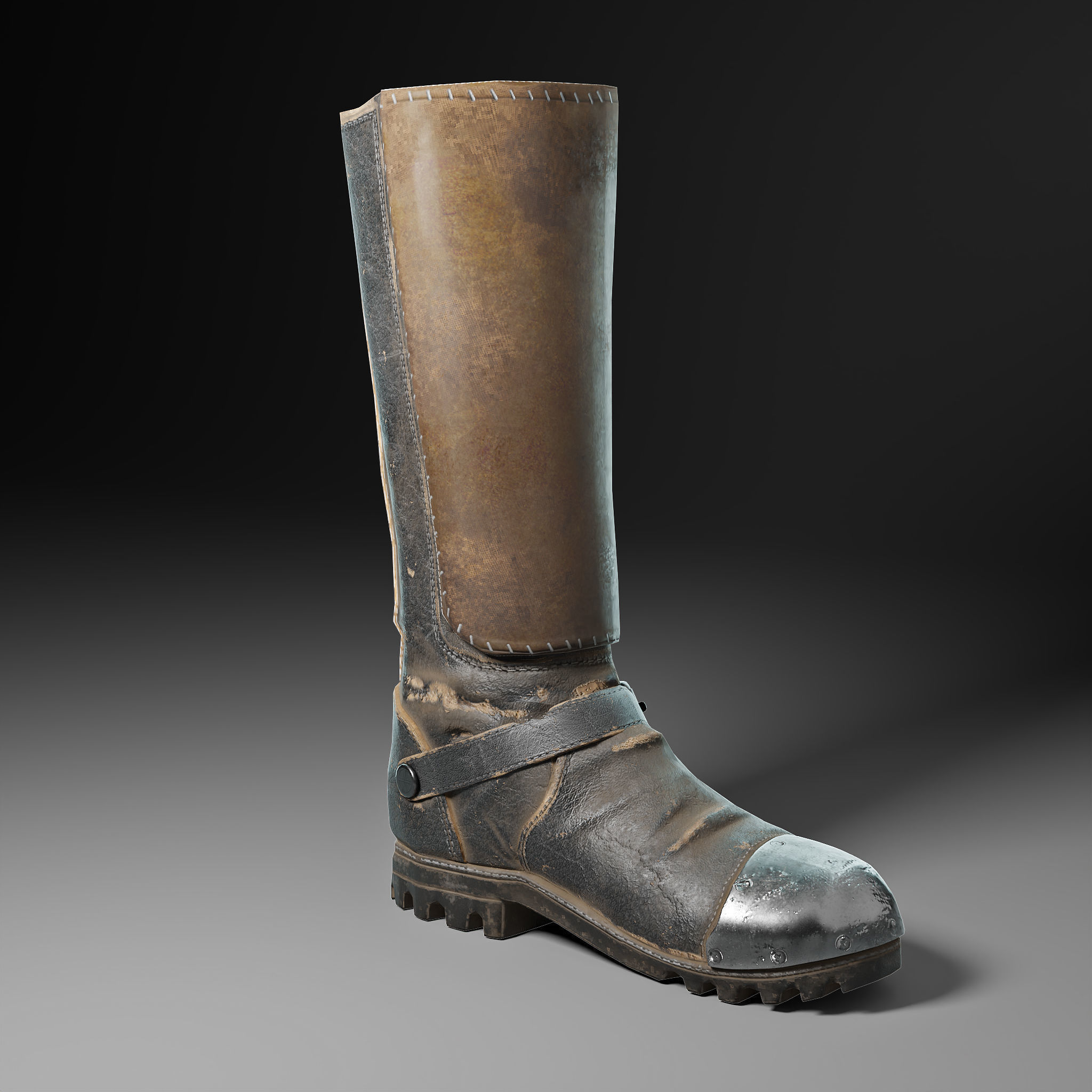 Steel Cap Boot 3D model | CGTrader