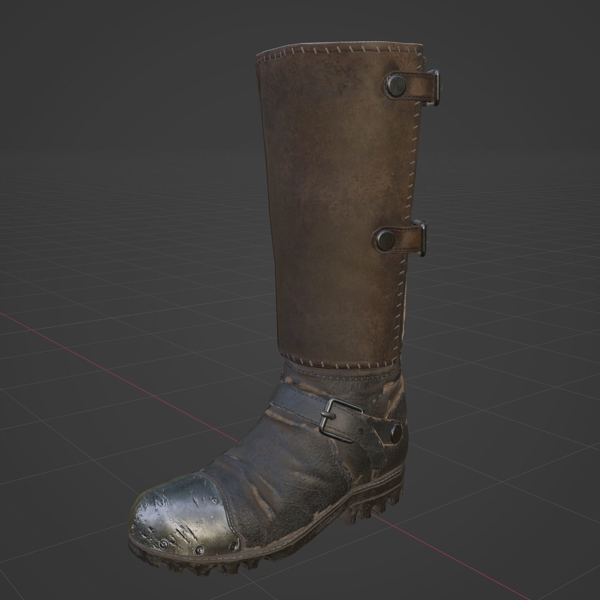 Steel Cap Boot 3D model | CGTrader