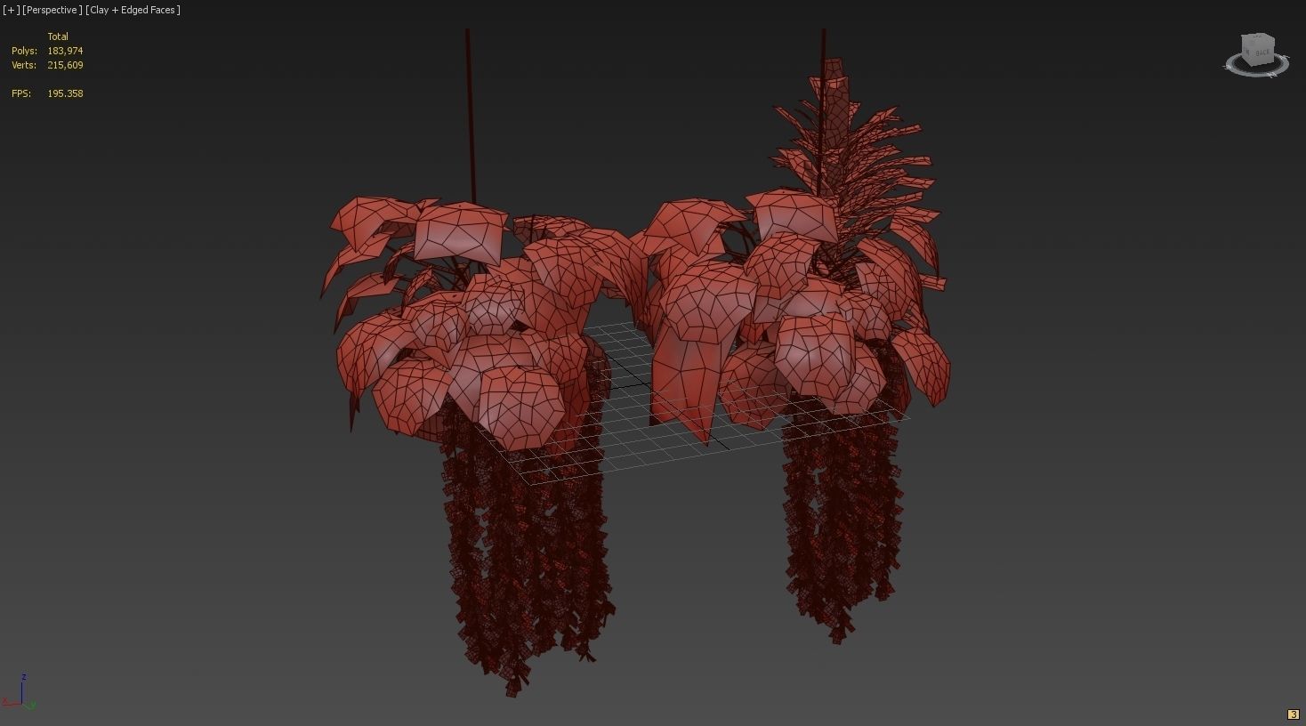 Hanging plant set 03 3D model | CGTrader