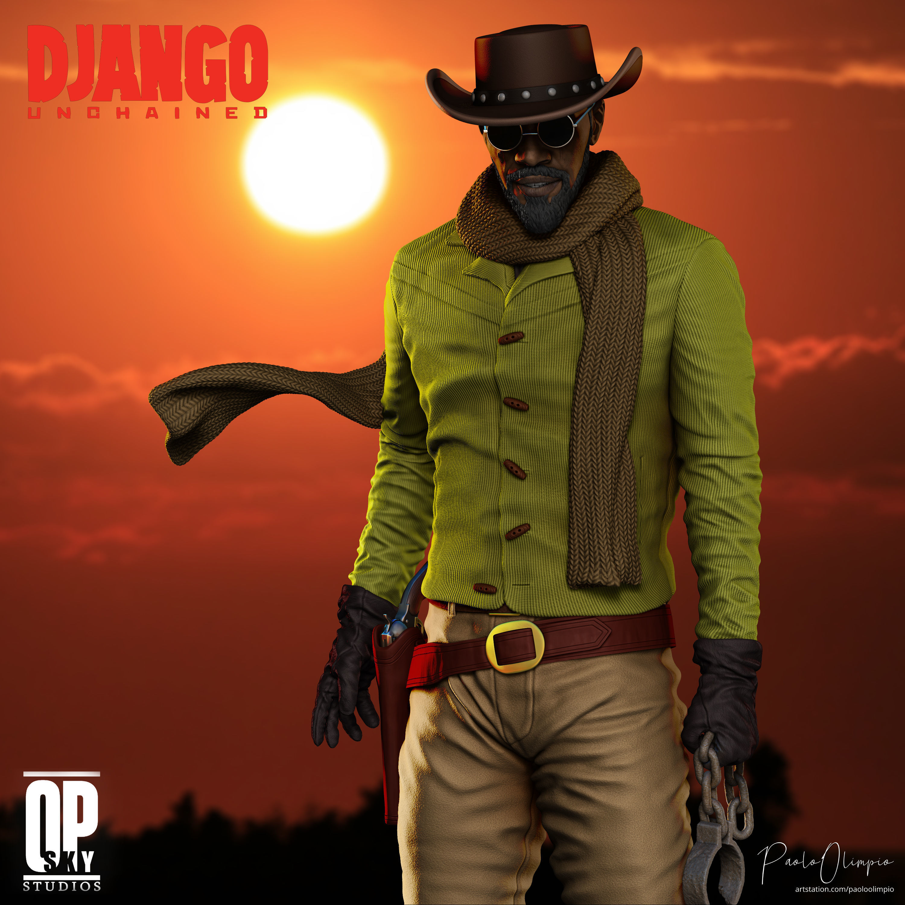 Django Unchained Statue - 3D Print Ready 3D model 3D printable | CGTrader