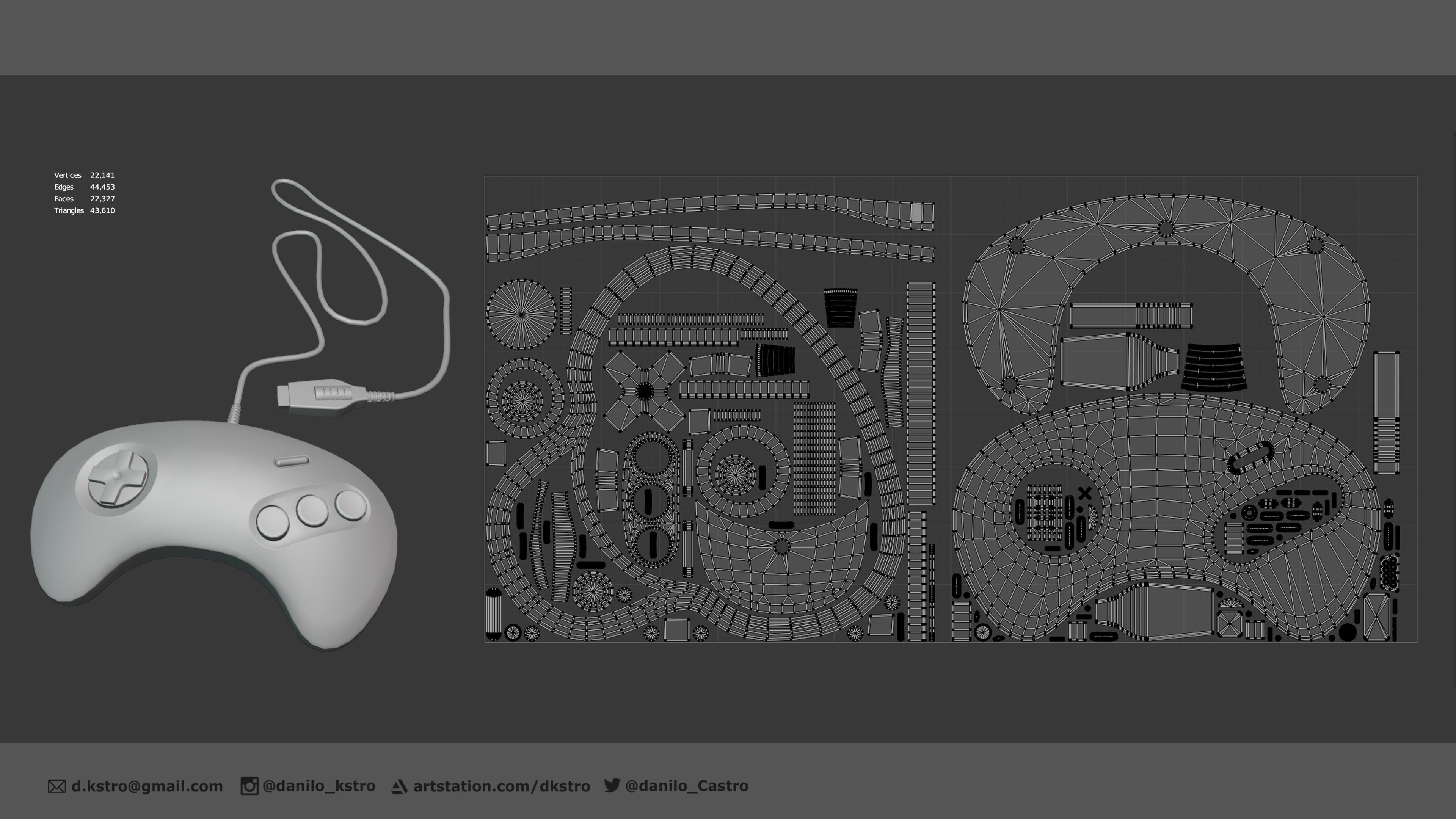 3D model Genesis Console Control - Lowpoly - 4k Textures VR / AR / low ...