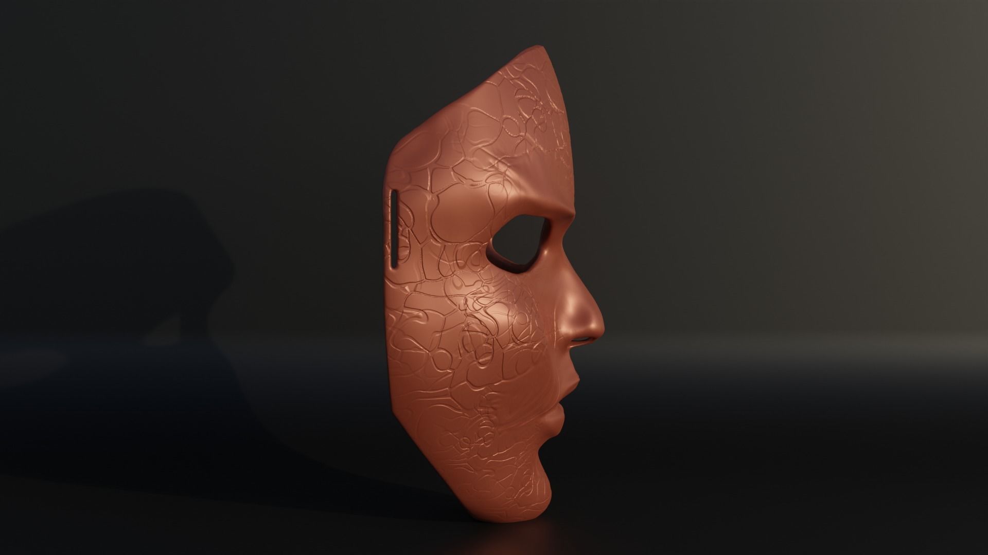 Printible Human Cosplay Face Mask 3D model 3D printable | CGTrader