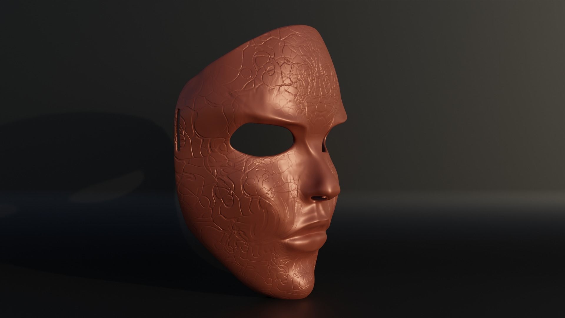 Printible Human Cosplay Face Mask 3D model 3D printable | CGTrader