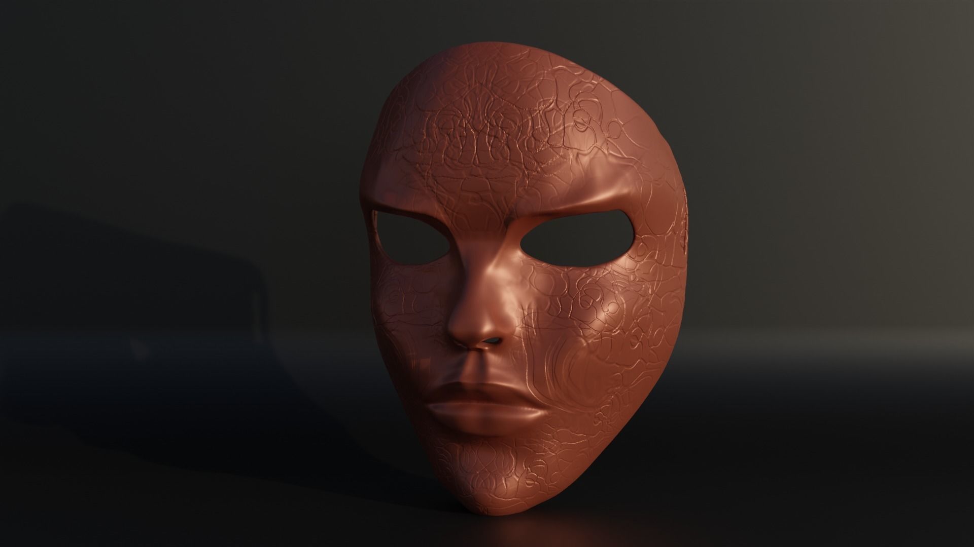 Printible Human Cosplay Face Mask 3D model 3D printable | CGTrader