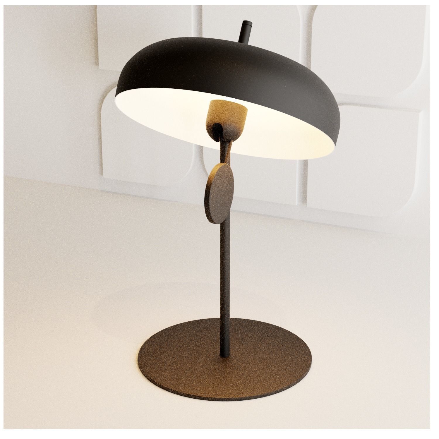 Round reading lamp 3D model | CGTrader